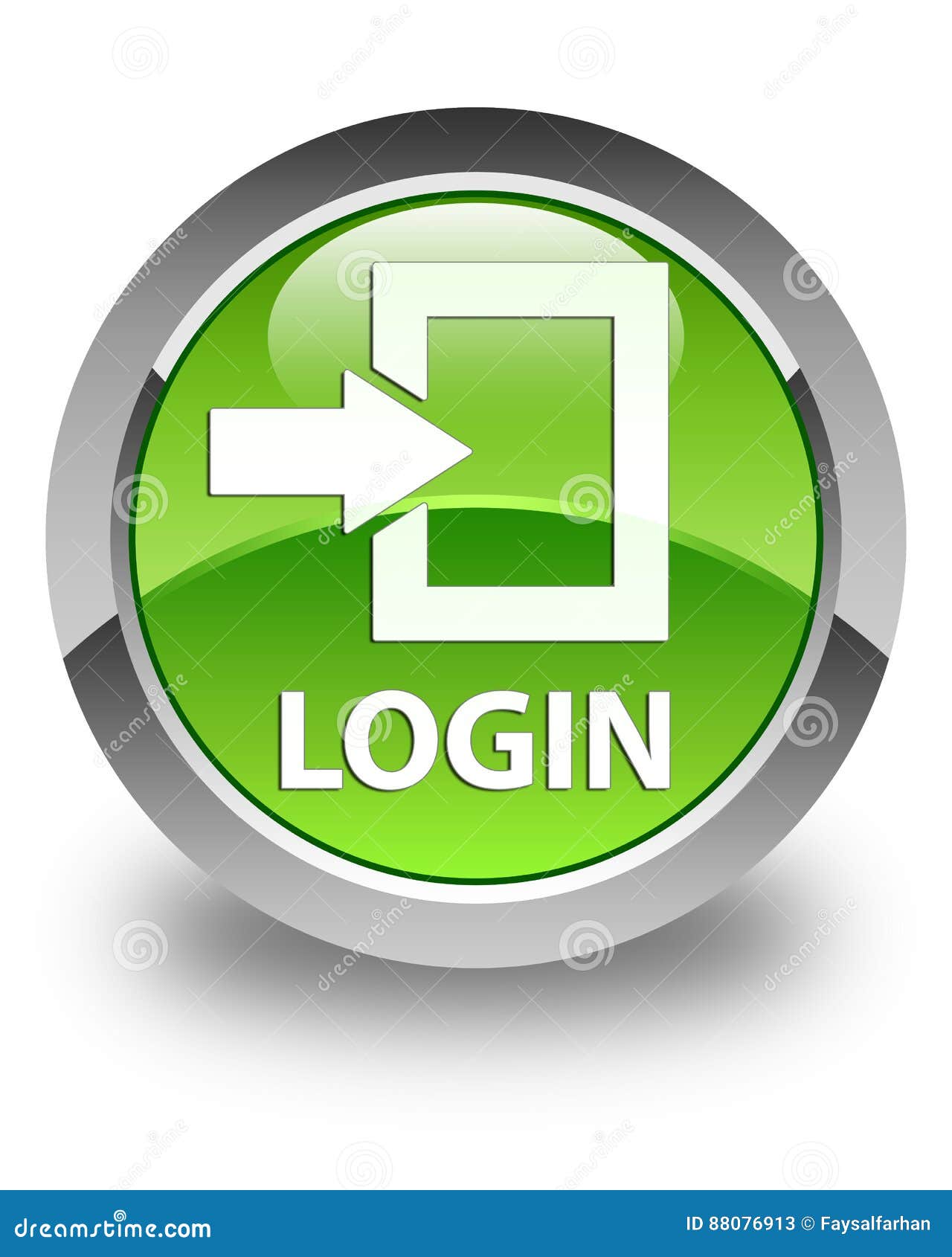 Login Glossy Green Round Button Stock Illustration - Illustration of ...