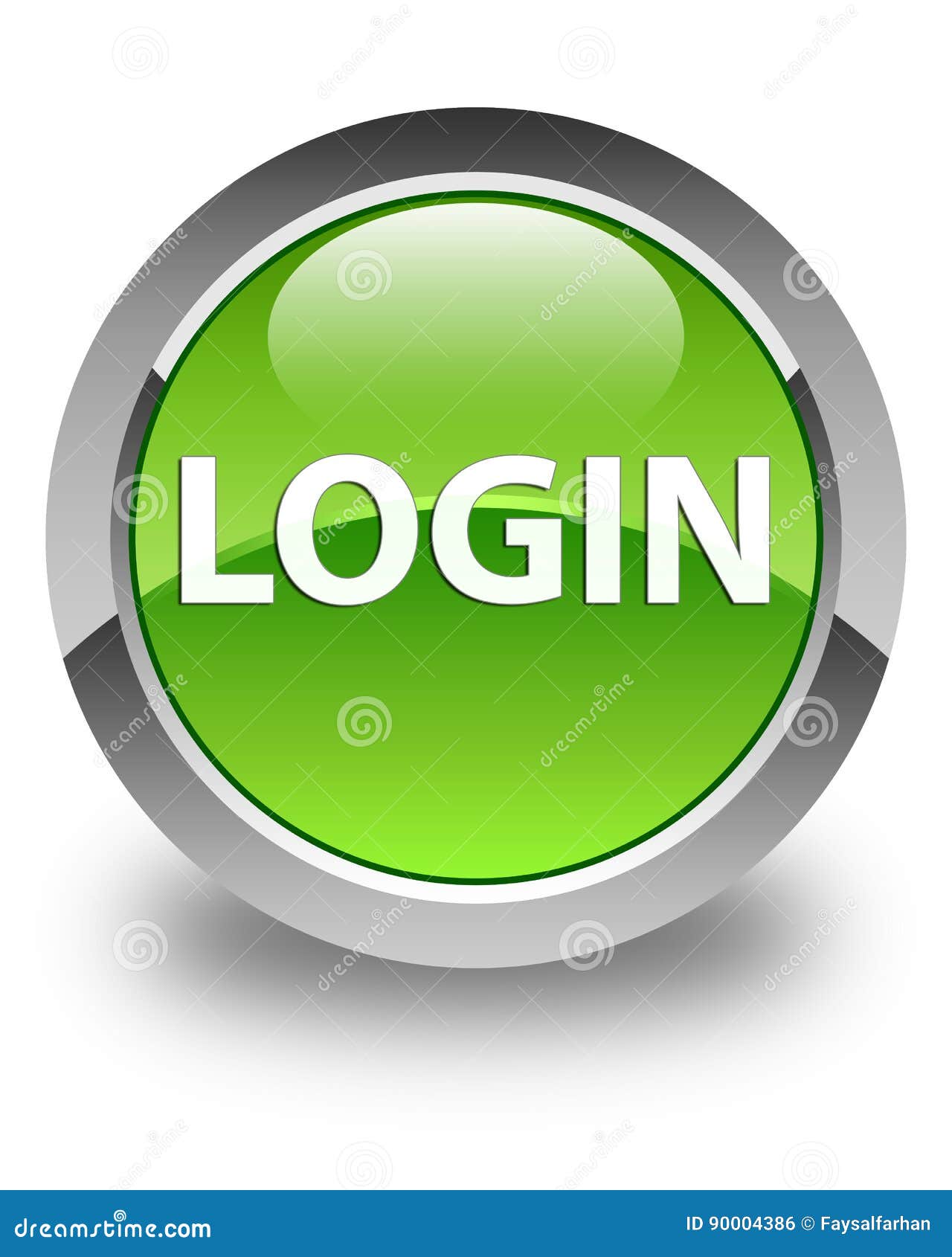 Login Glossy Green Round Button Stock Illustration - Illustration of ...