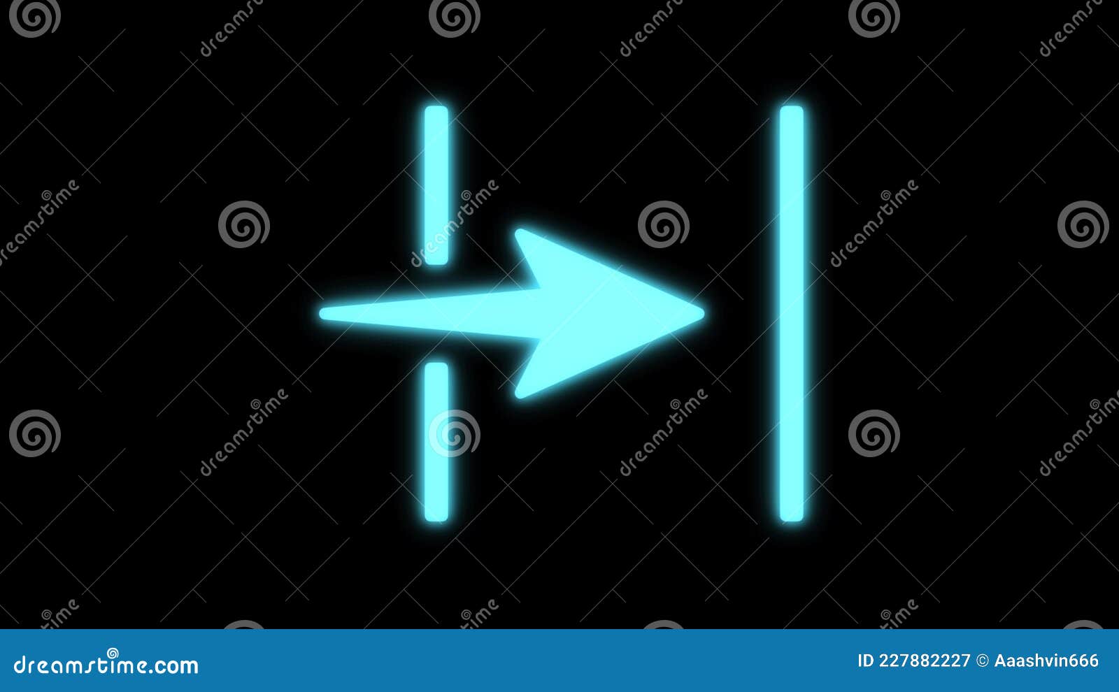 Login Glowing Icon with Blue Neon Light in Blinking Effect. Stock Video ...