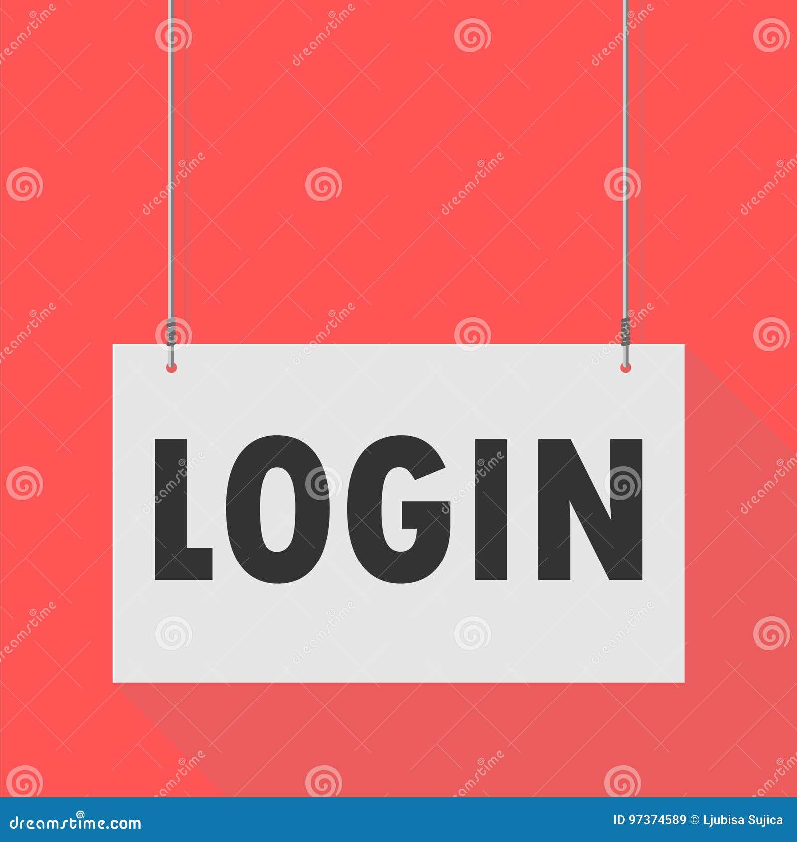 Sign In, Login Form With Orange Colour Stock Photography ...