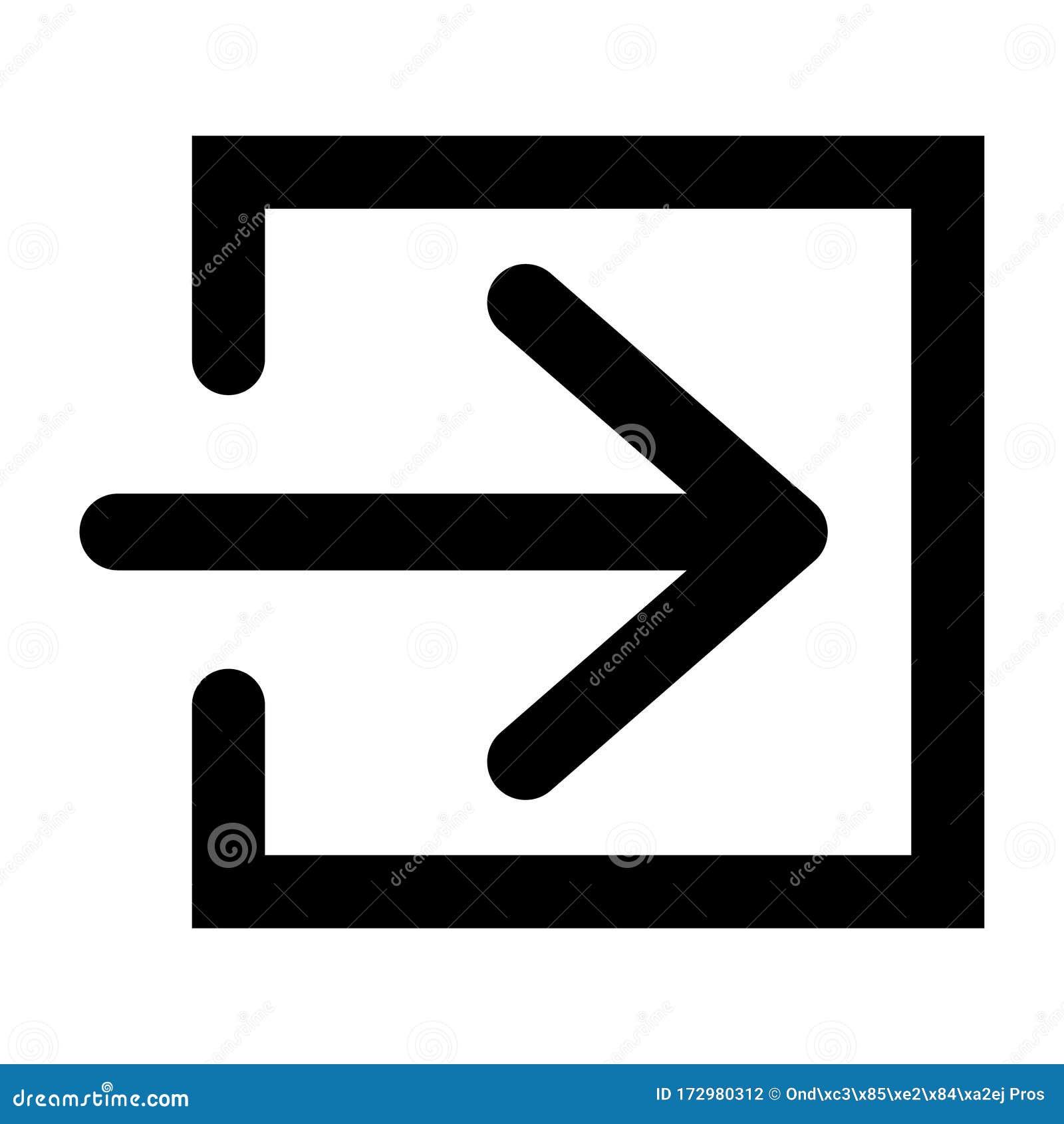 Login Icon with Arrow, Vector Flat Symbol Isolated on White Background ...