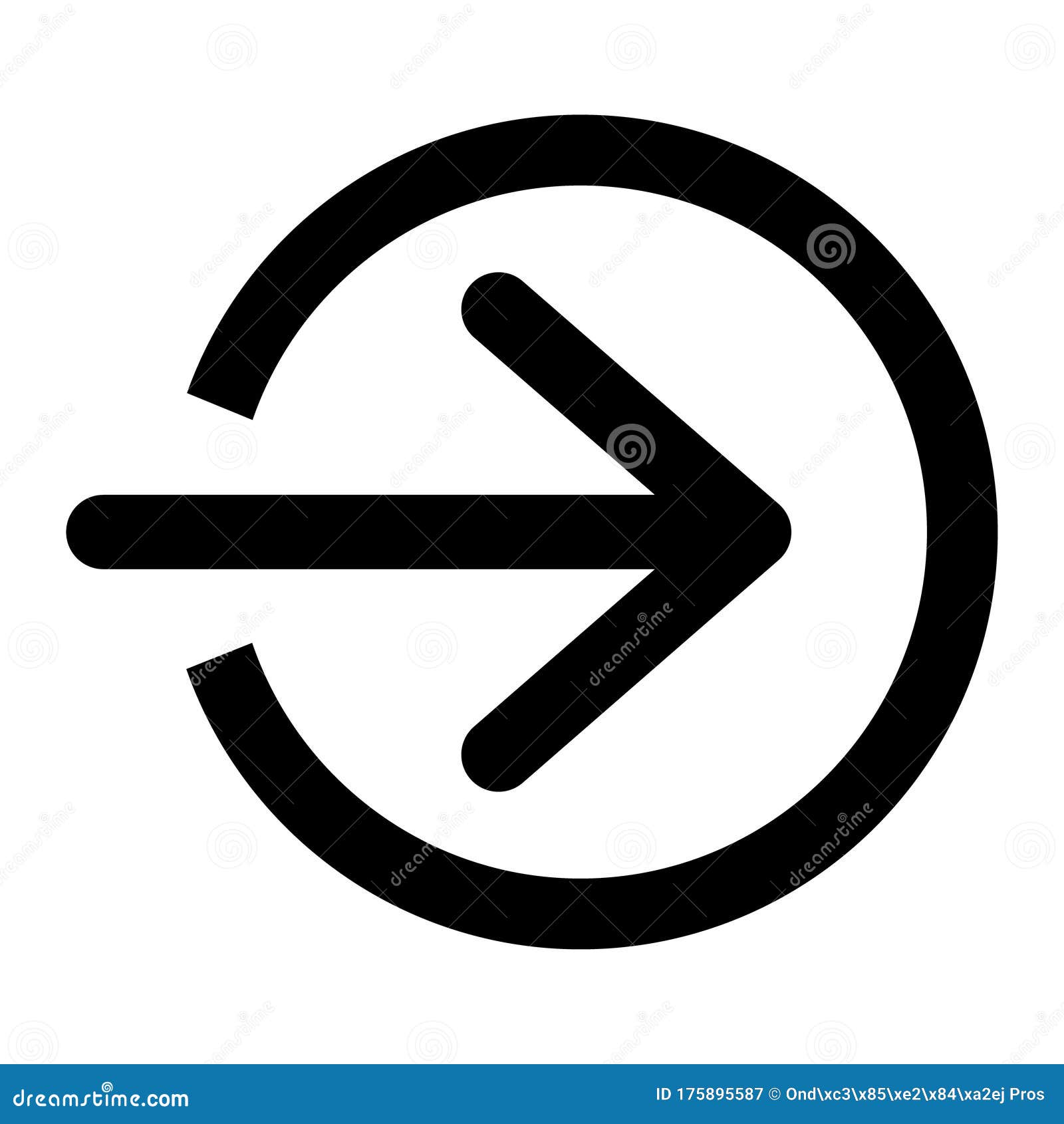 Login Icon with Arrow, Vector Flat Symbol Isolated on White Background ...