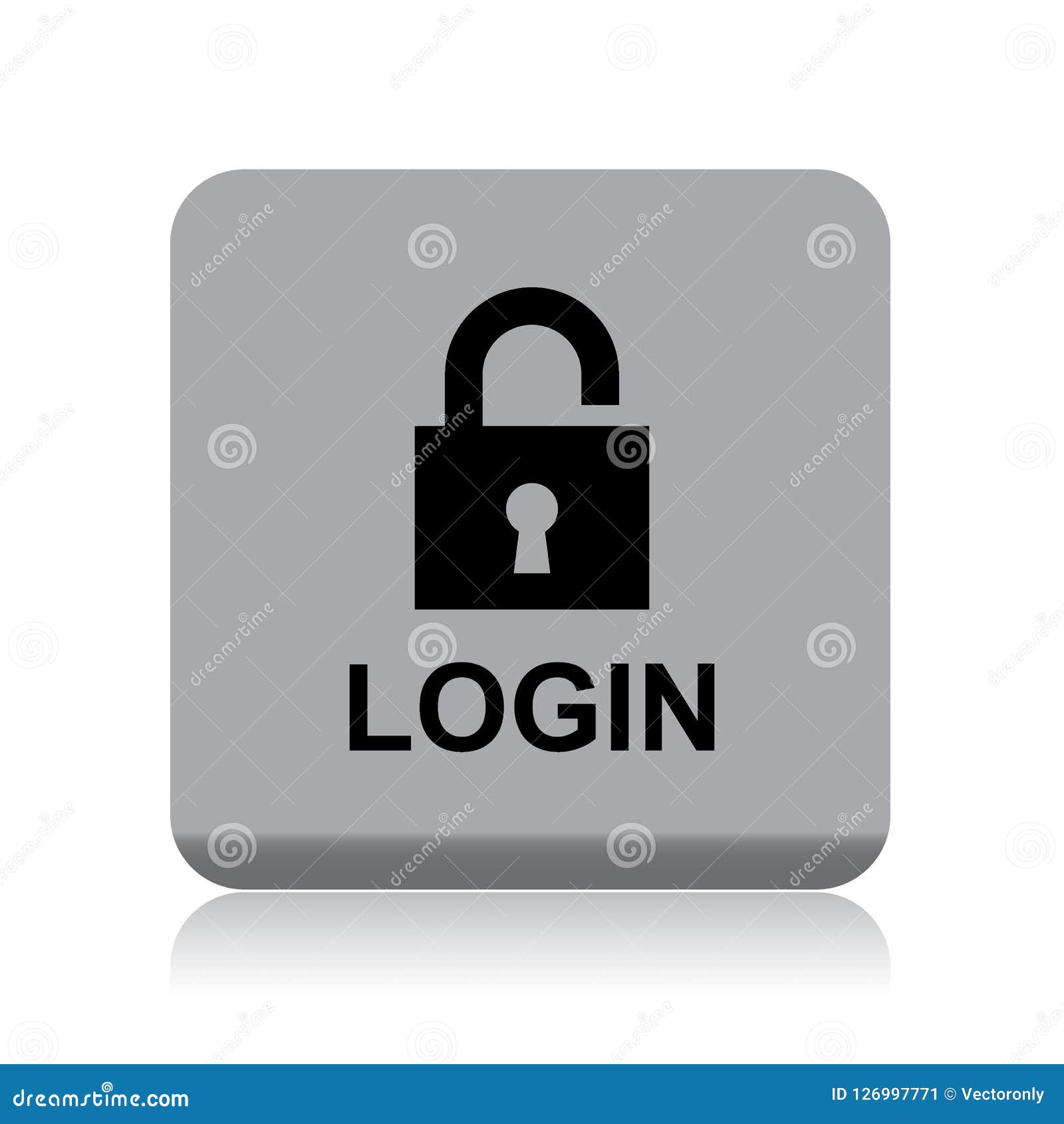 Login icon button stock illustration. Illustration of account - 126997771