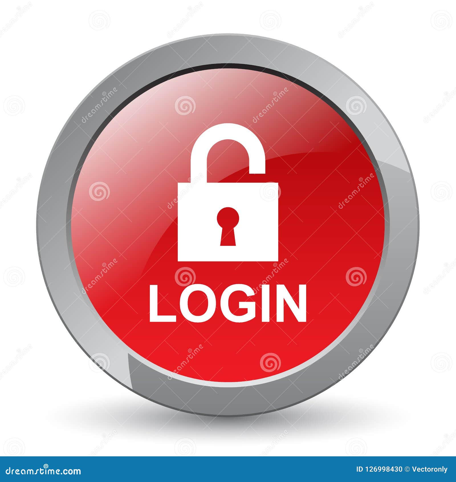 Login icon button stock illustration. Illustration of buttons - 126998430