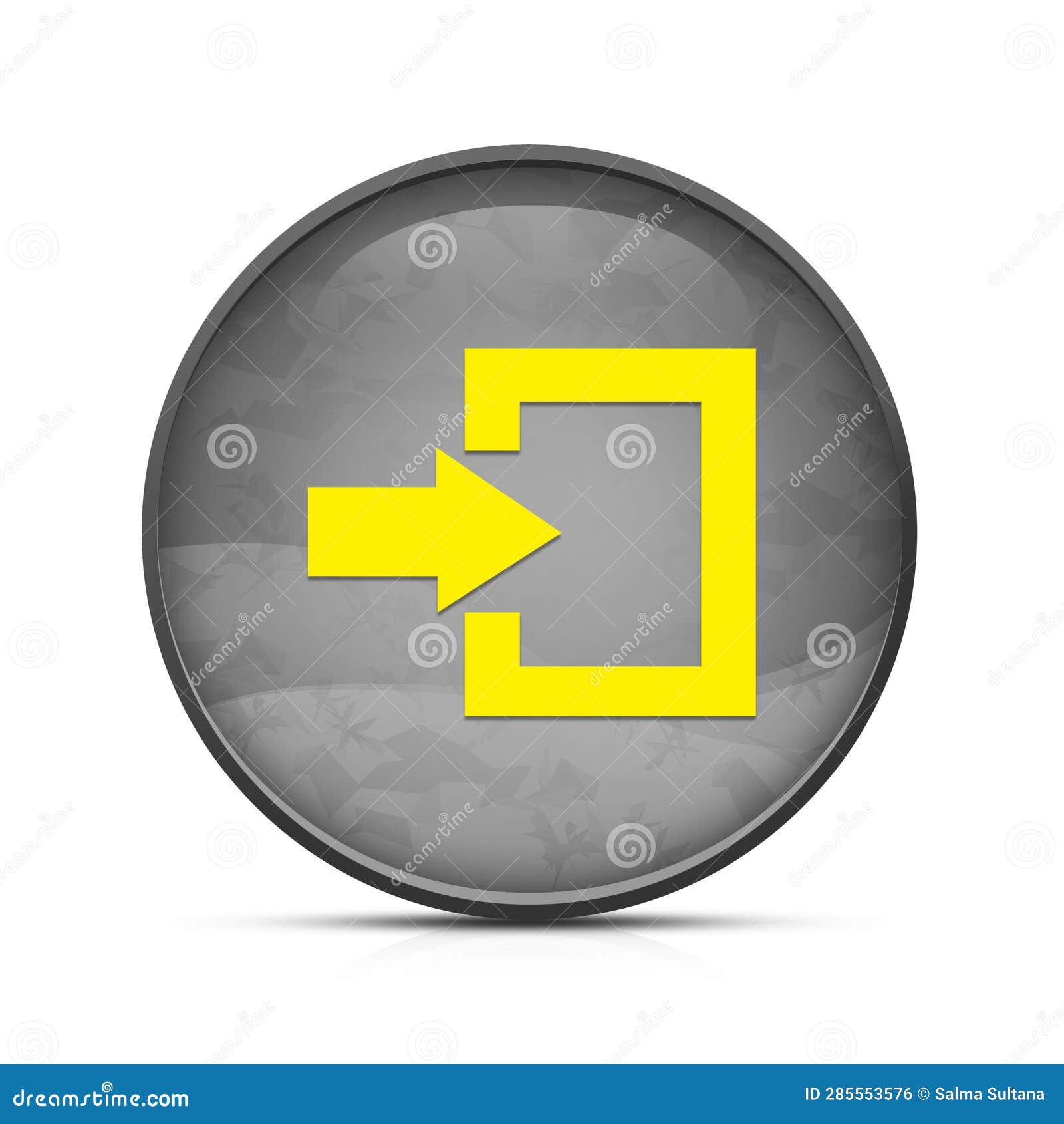 Login Icon on Classy Splash Black Round Button Illustration Stock ...