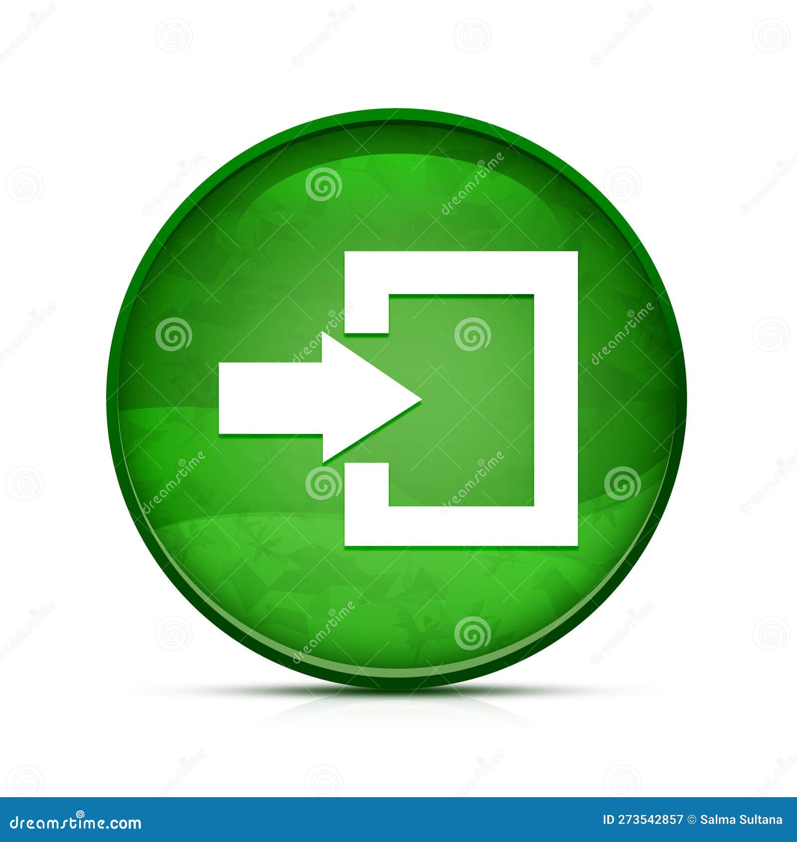 Login Icon on Classy Splash Green Round Button Illustration Stock ...
