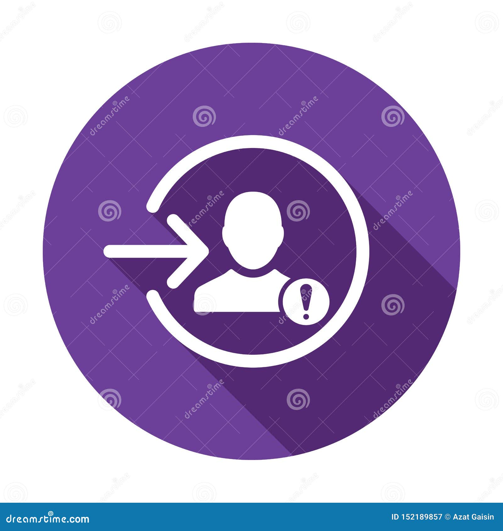 Login Icon with Exclamation Mark. Login Icon and Alert, Error, Alarm ...