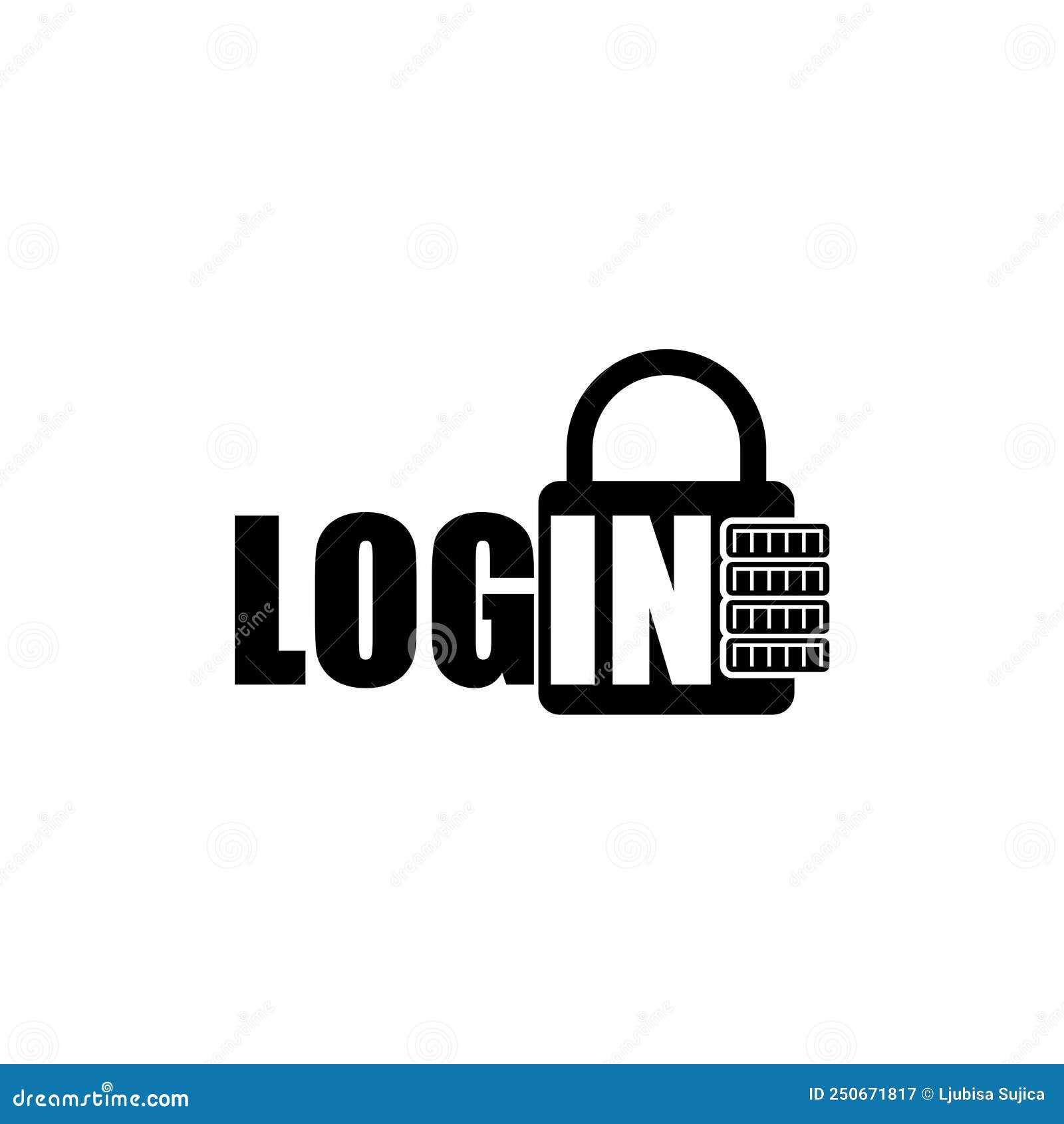Login Icon Isolated on White Background Stock Vector - Illustration of ...