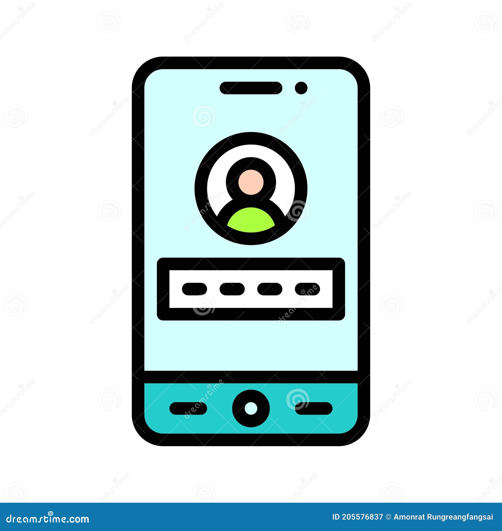 Login Icon, Mobile Application Vector Illustration Stock Vector ...