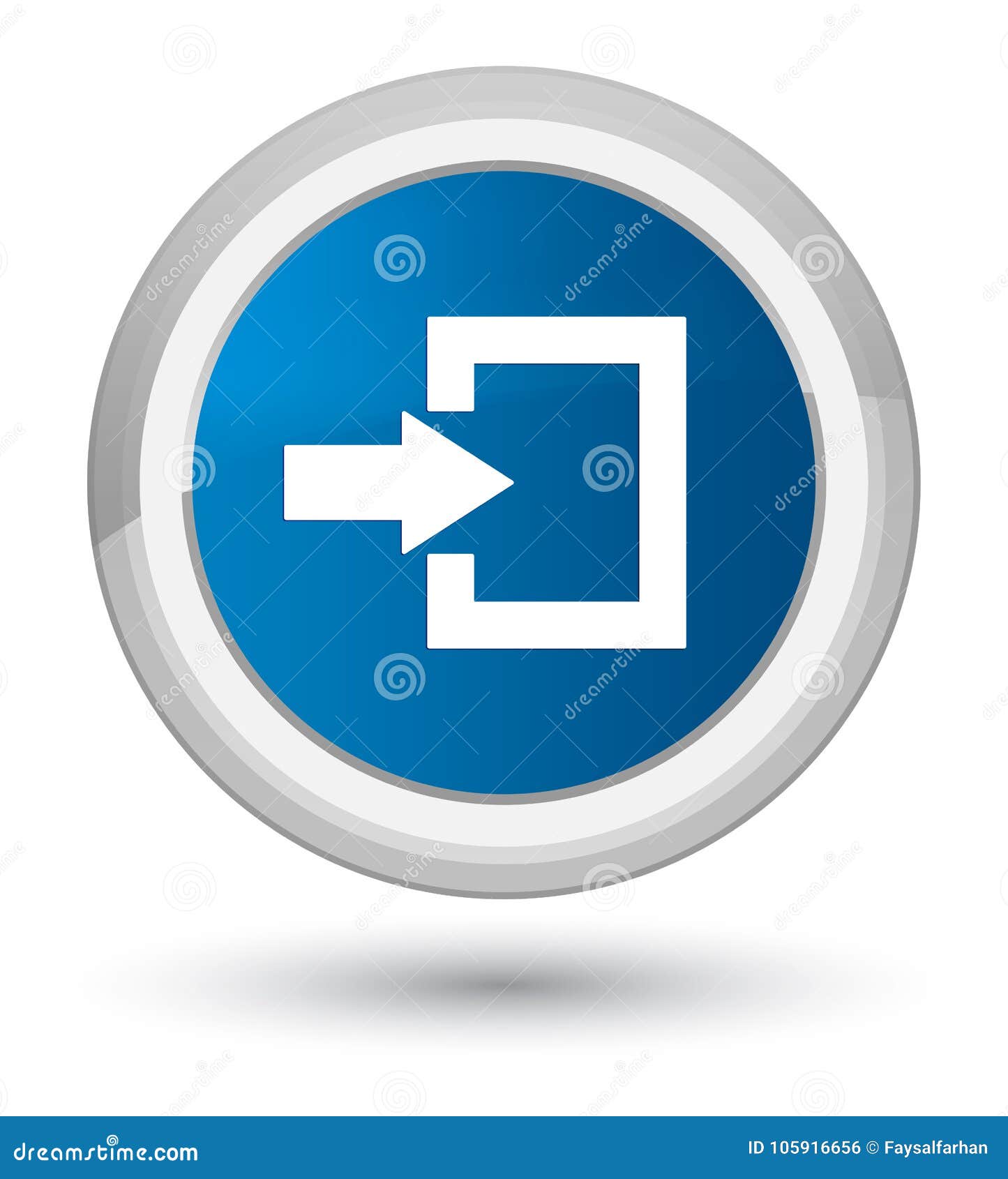 Login Icon Prime Blue Round Button Stock Illustration - Illustration of ...