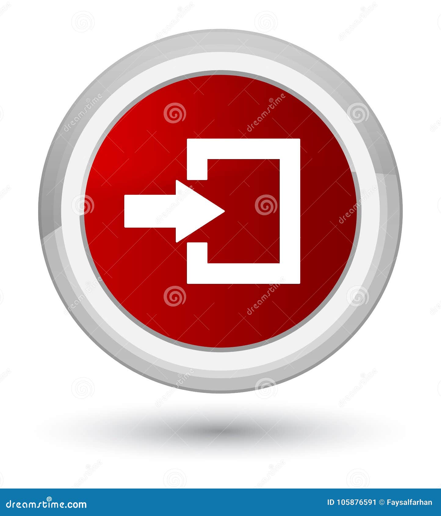 Login Icon Prime Red Round Button Stock Illustration - Illustration of ...