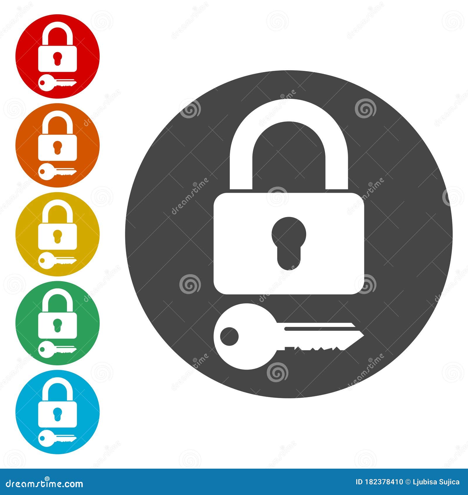 Login Icon, Secure Access Button Stock Vector - Illustration of session ...