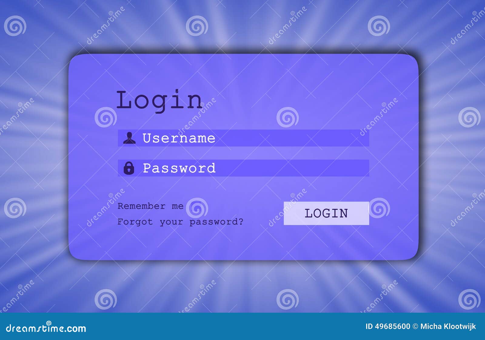Login Interface - Username and Password Stock Illustration ...