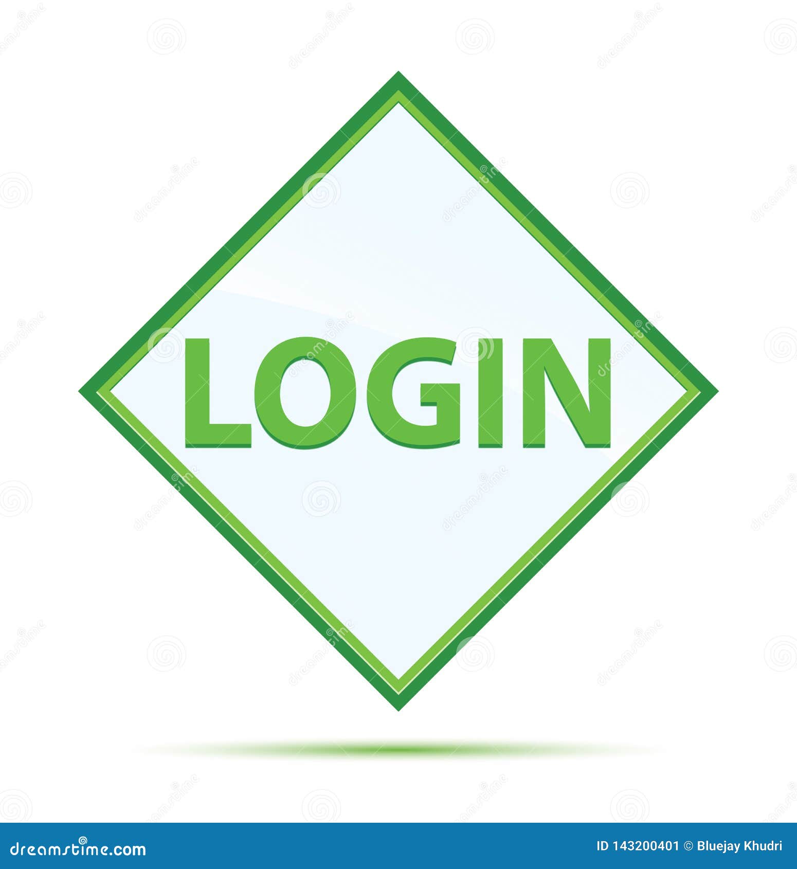 Login Modern Abstract Green Diamond Button Stock Illustration ...