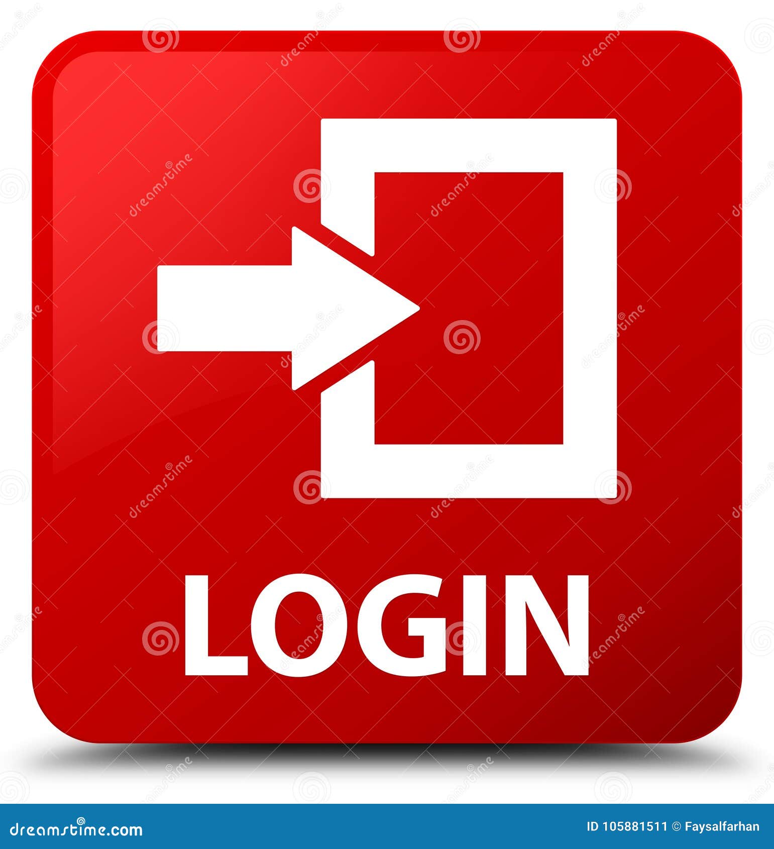 Login red square button stock illustration. Illustration of login ...