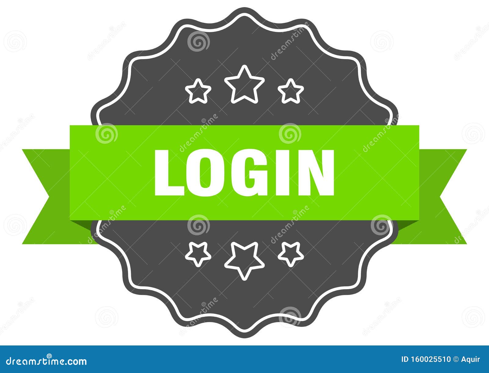 Login label stock vector. Illustration of isolated, peeler - 160025510
