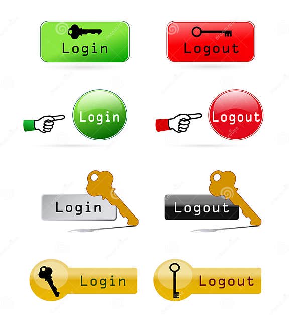 Login & logout stock illustration. Illustration of user - 23480958