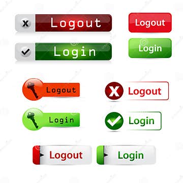 Login and logout stock vector. Illustration of identity - 28678392