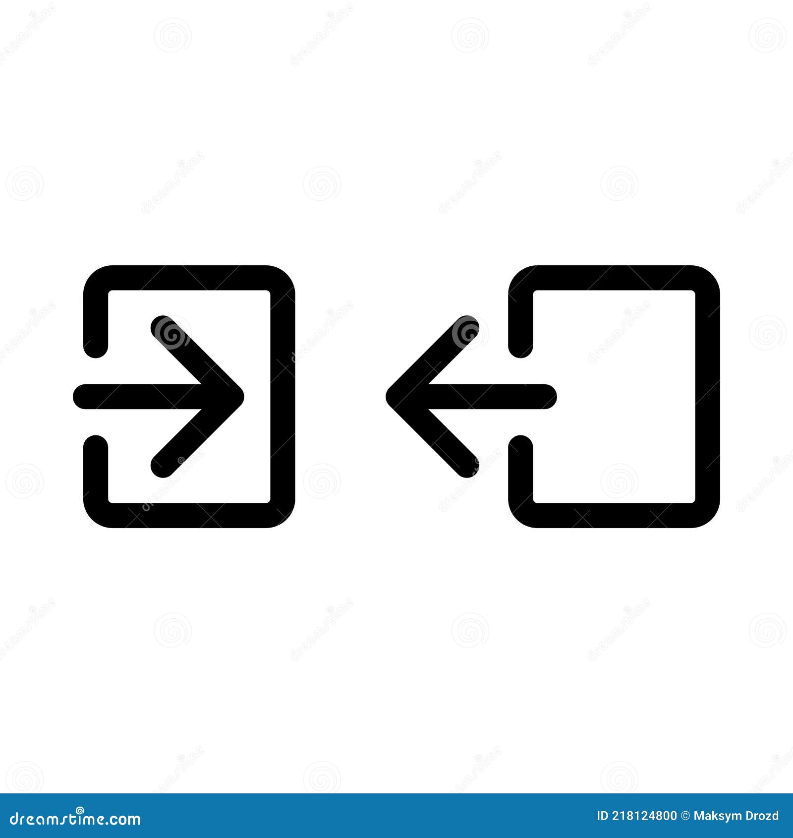 Login And Logout Icon, Sign In And Sign Out Icon Vector ...