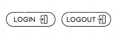 Login and Logout Vector Icon Set. Sign Out, Sign in Symbol Stock Vector ...