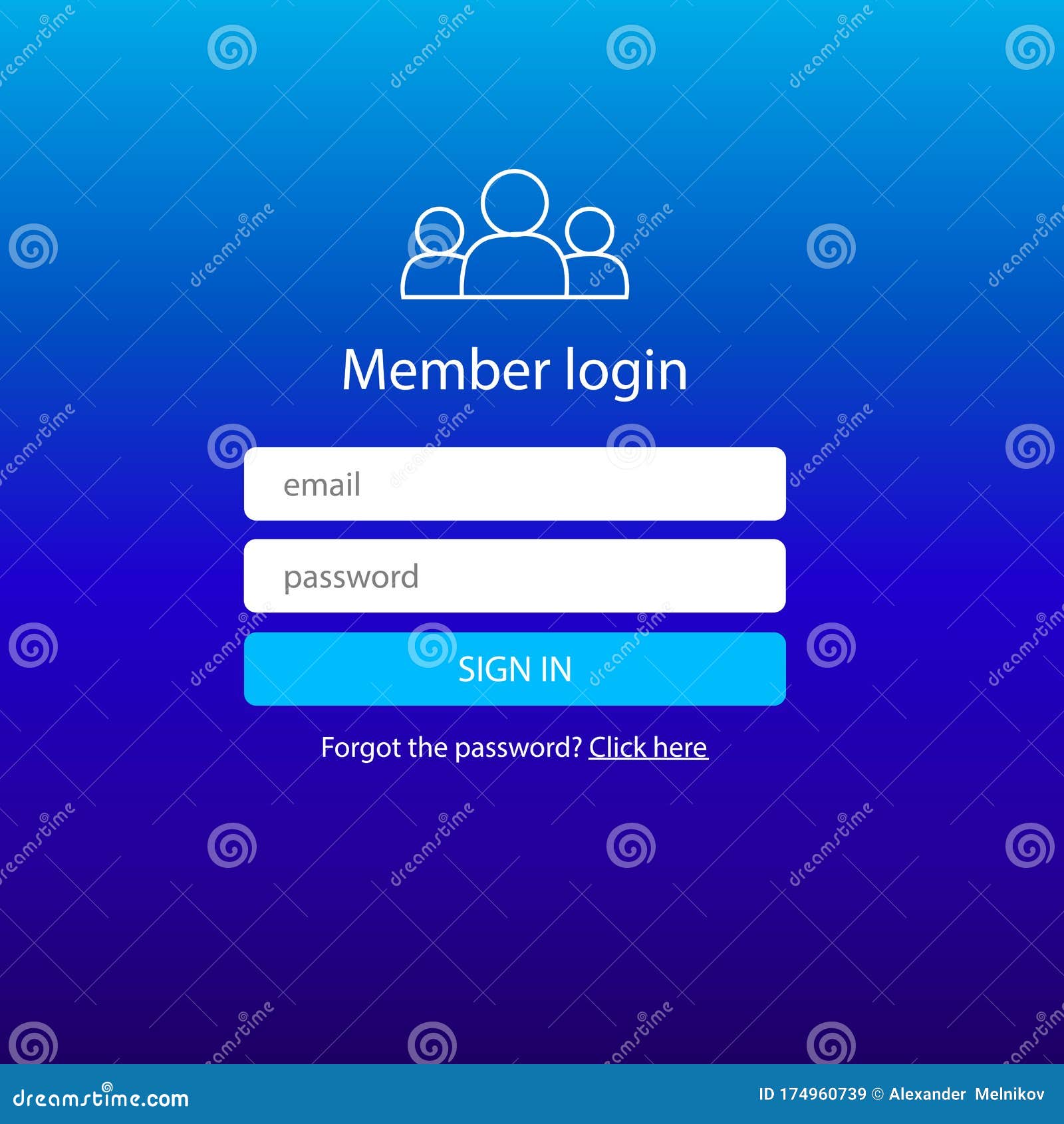 Login member icon. sign in stock illustration. Illustration of username ...
