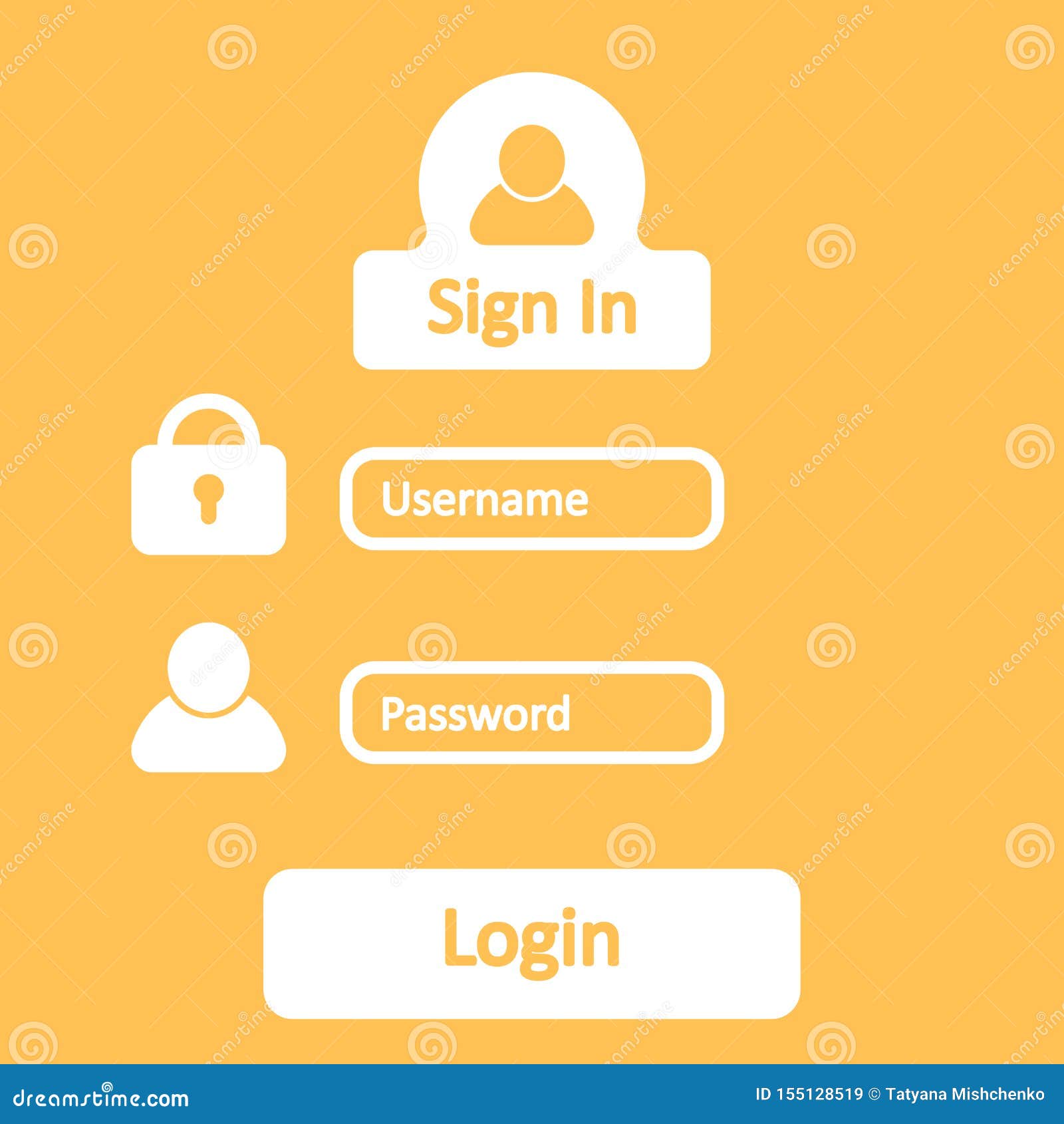 Login Menu. Vector Illustration . Stock Vector - Illustration of page ...