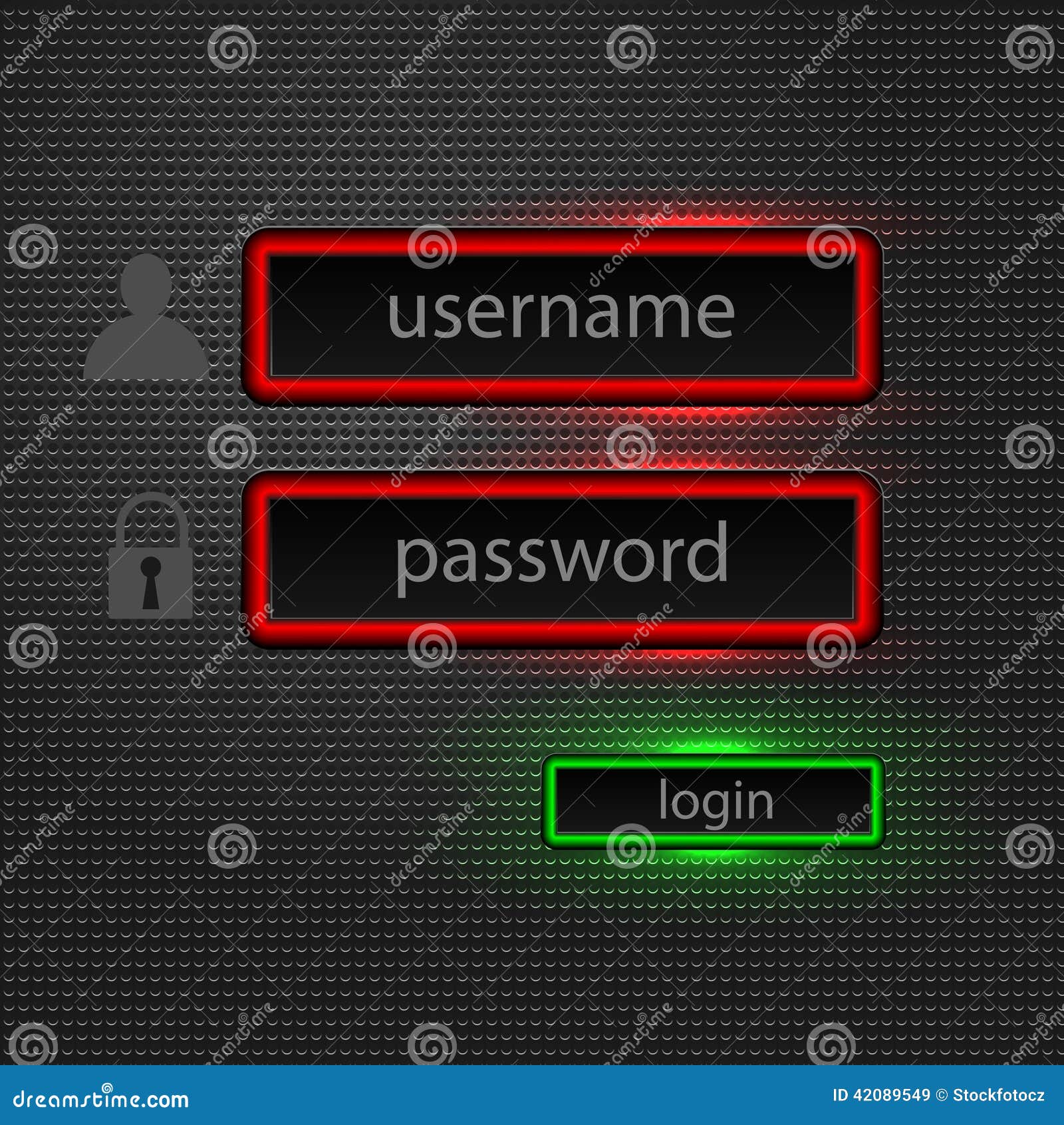 Login menu stock illustration. Illustration of modern - 42089549
