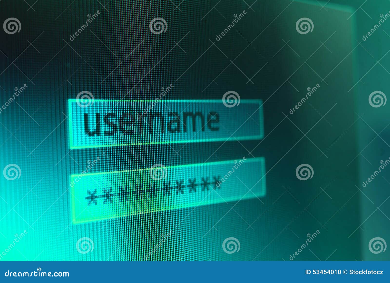 Login on monitor stock photo. Image of concept, protection - 53454010