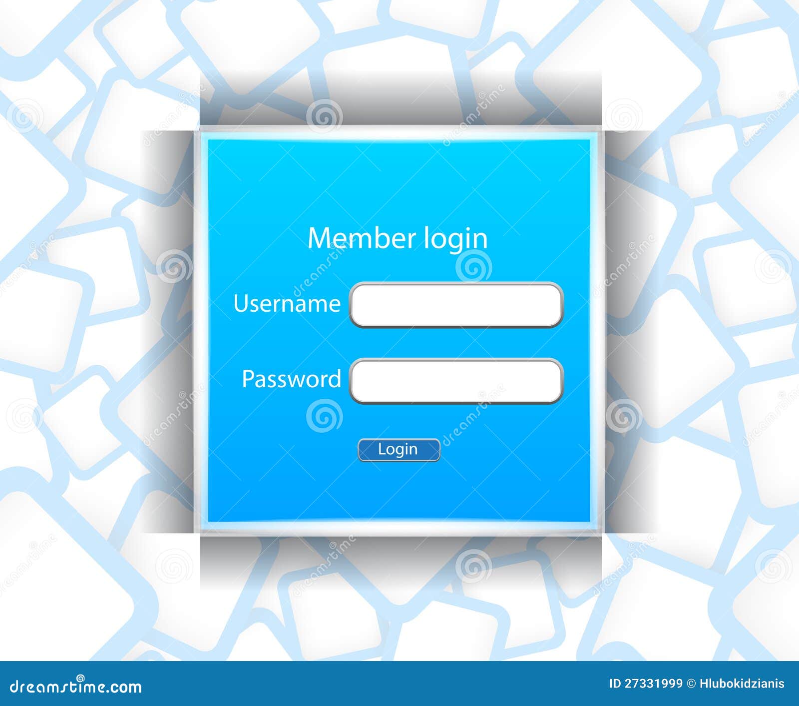 Login Page Design. Template For Website User Interface. Vector ...