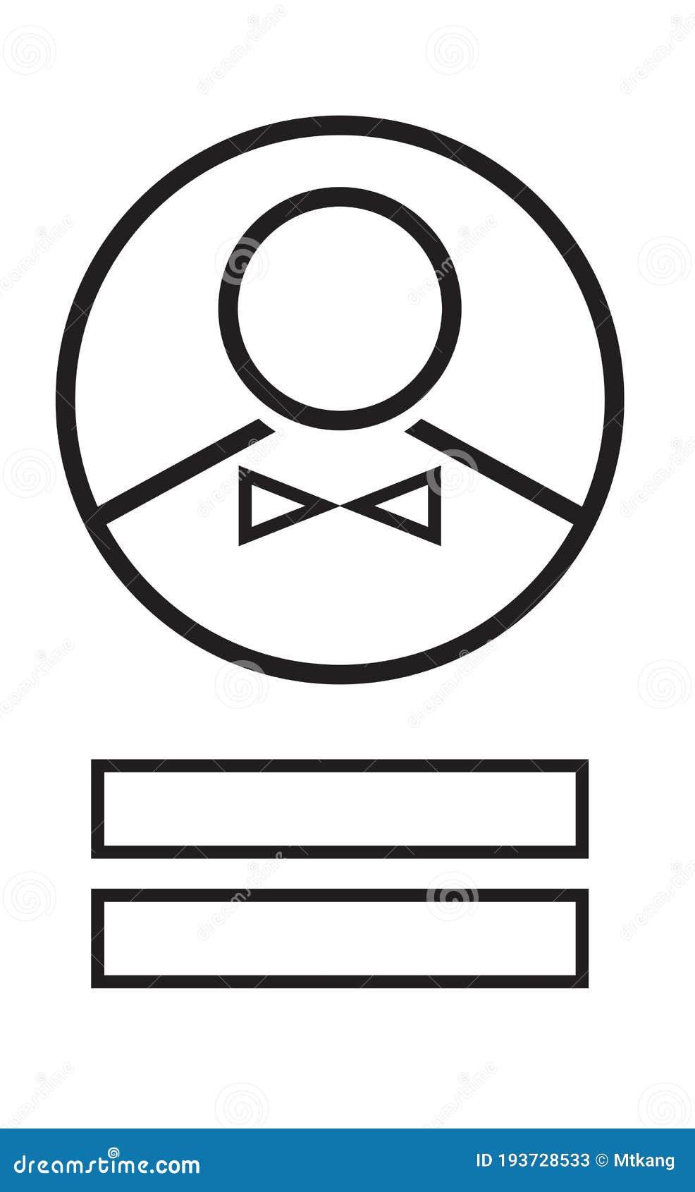 Login page for male user stock vector. Illustration of menu - 193728533