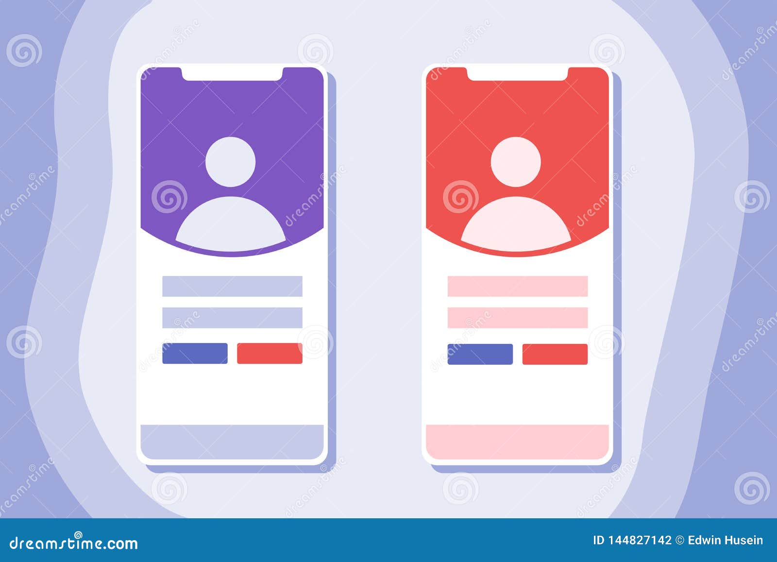 Login Page on Mobile Screen App or Website Stock Vector - Illustration ...