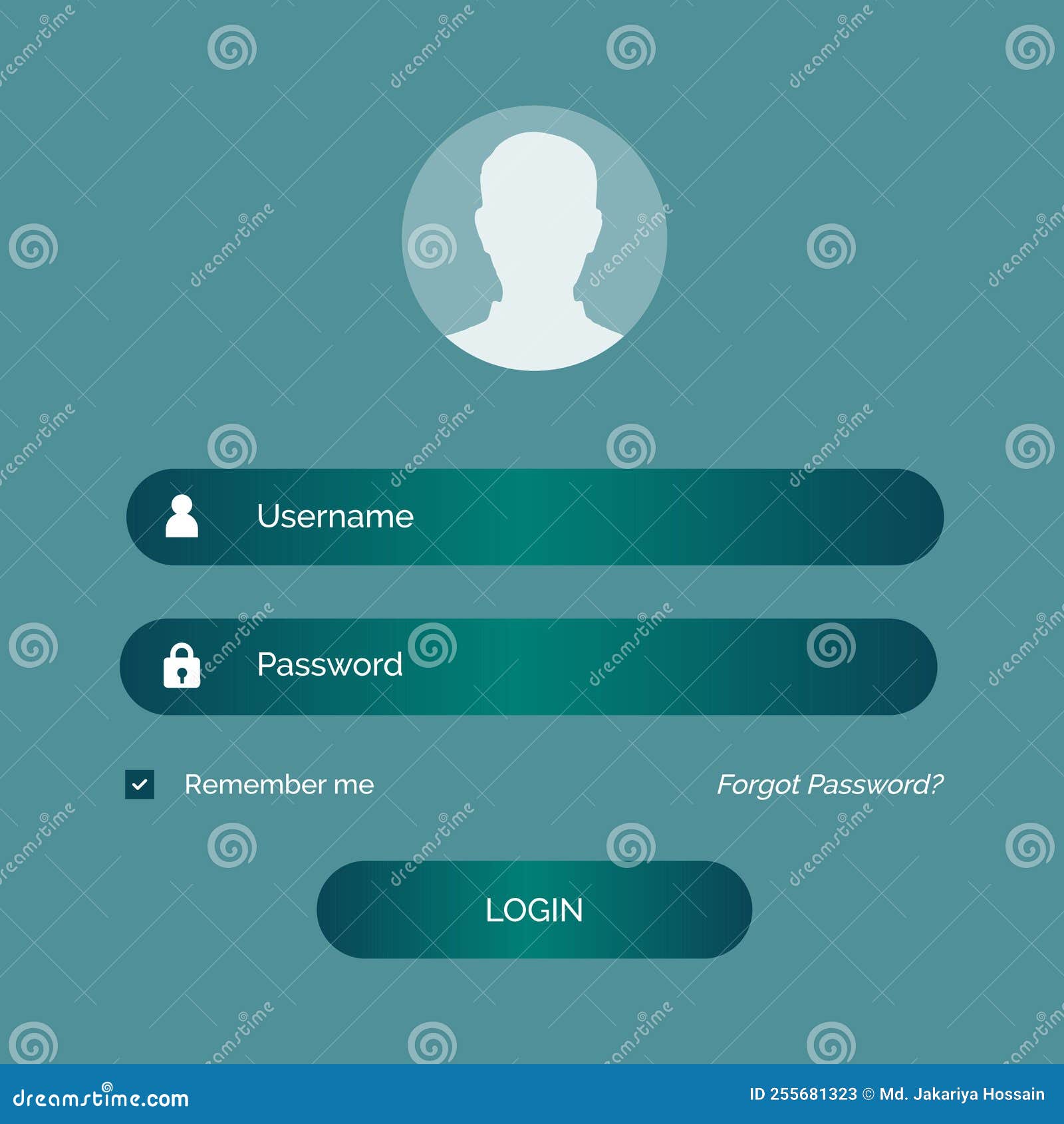 Login Panel Modern Login Page Template Ui Design. Stock Vector ...