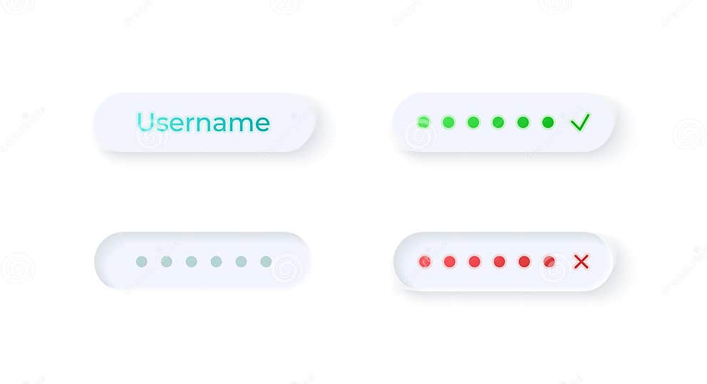 Login Panels UI Elements Kit Stock Vector - Illustration of navigation ...