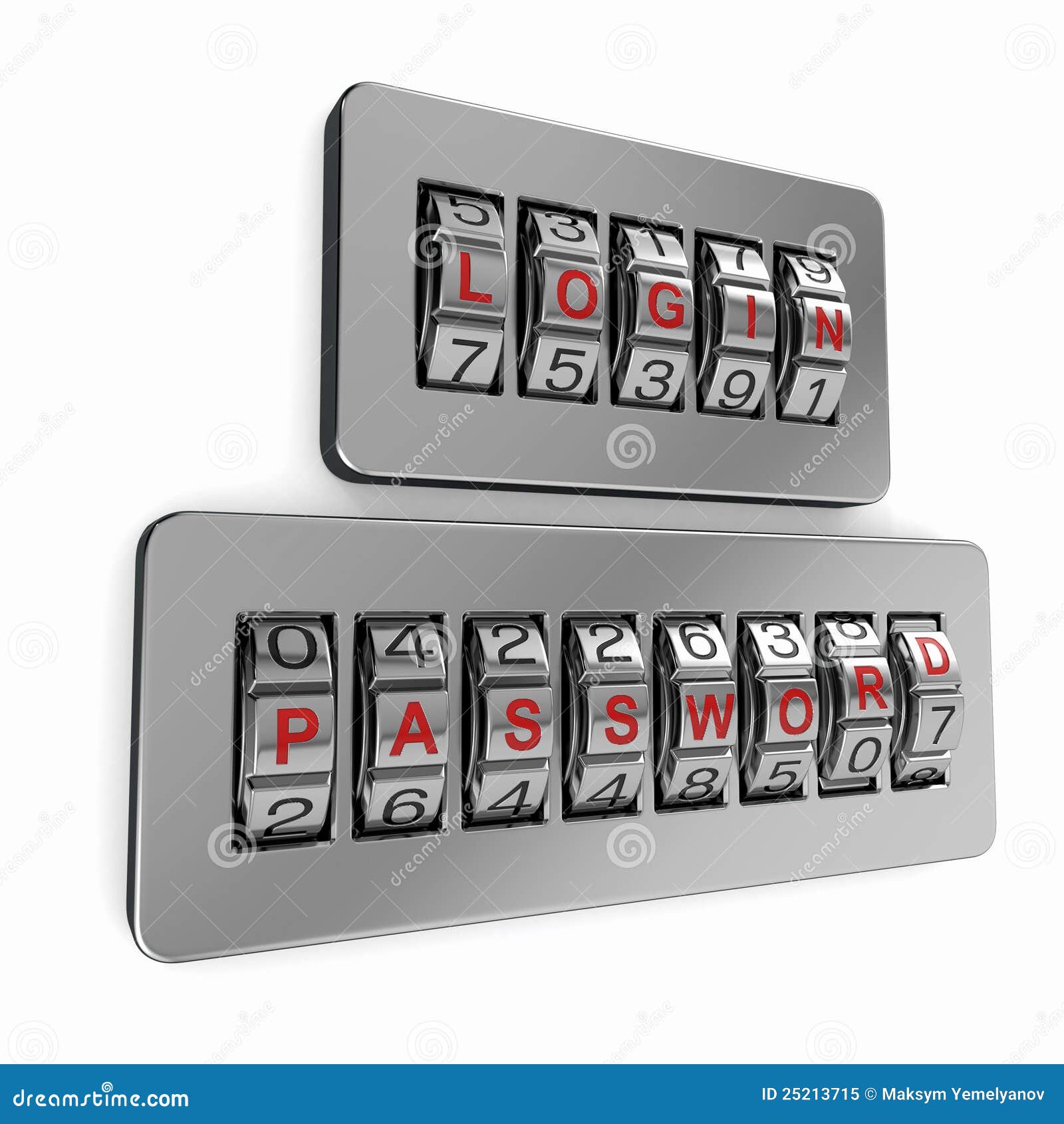 Login and Password As a Combination System Access Stock Illustration ...