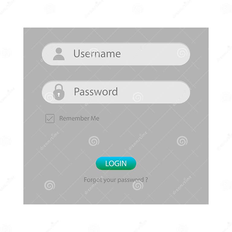 Login and Password Form. Sign Up and Log in User Page. White Background. Web or Mobile App. UI ...