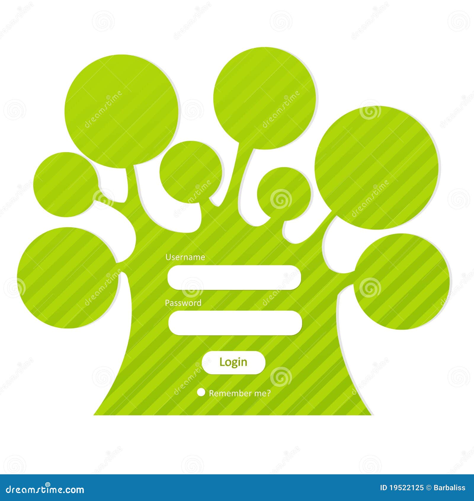 Login Password In Form Of Tree Cartoon Vector | CartoonDealer.com #19522125