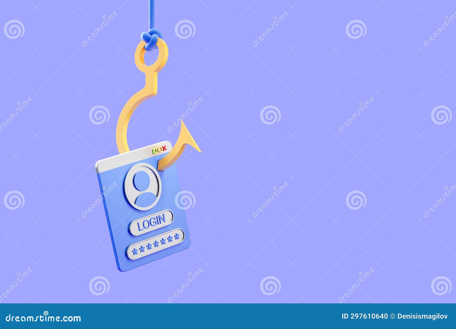 Login and Password Hanging on Hook, Personal Data Theft Stock ...