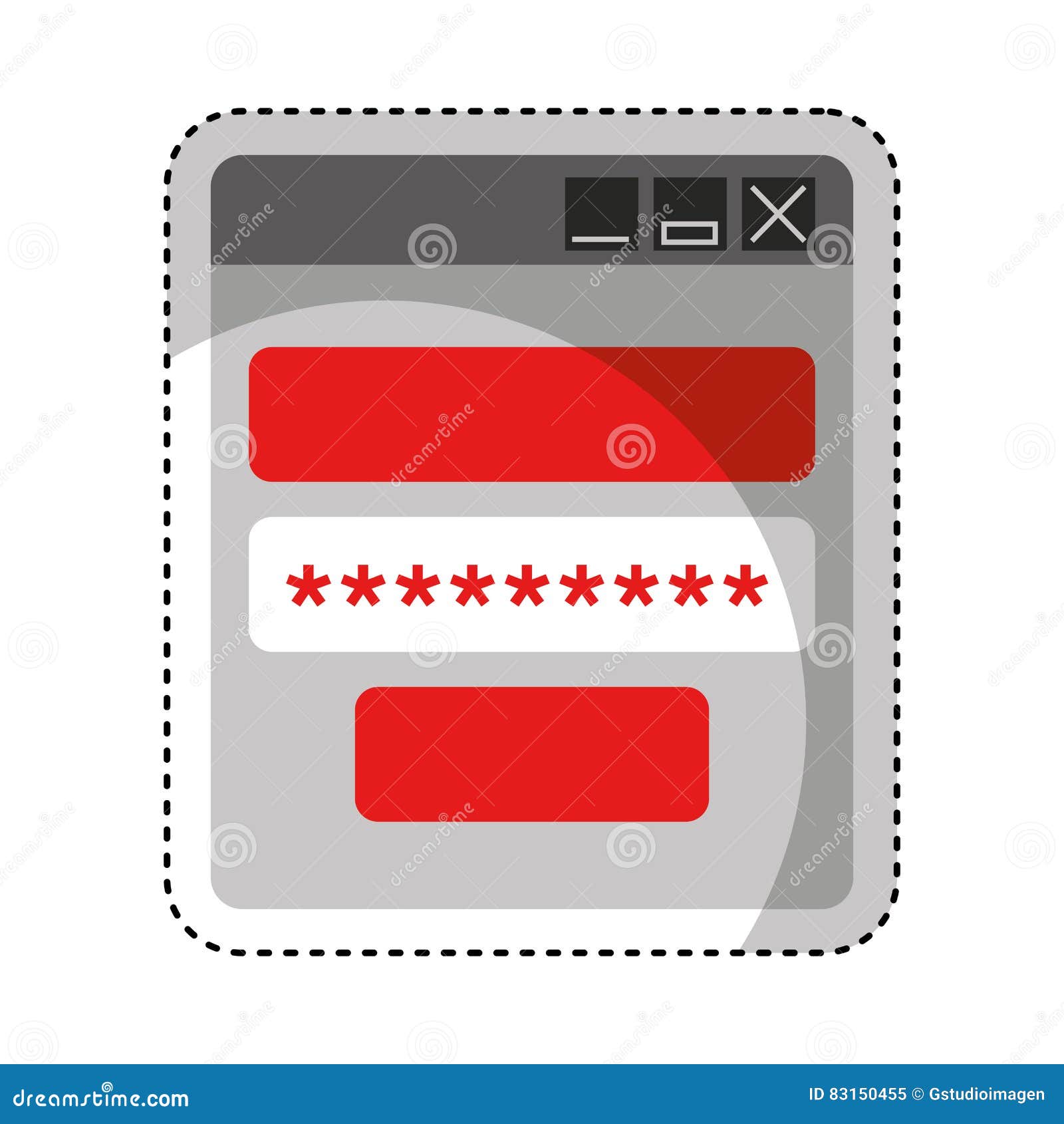 Login and password icon stock illustration. Illustration of security ...