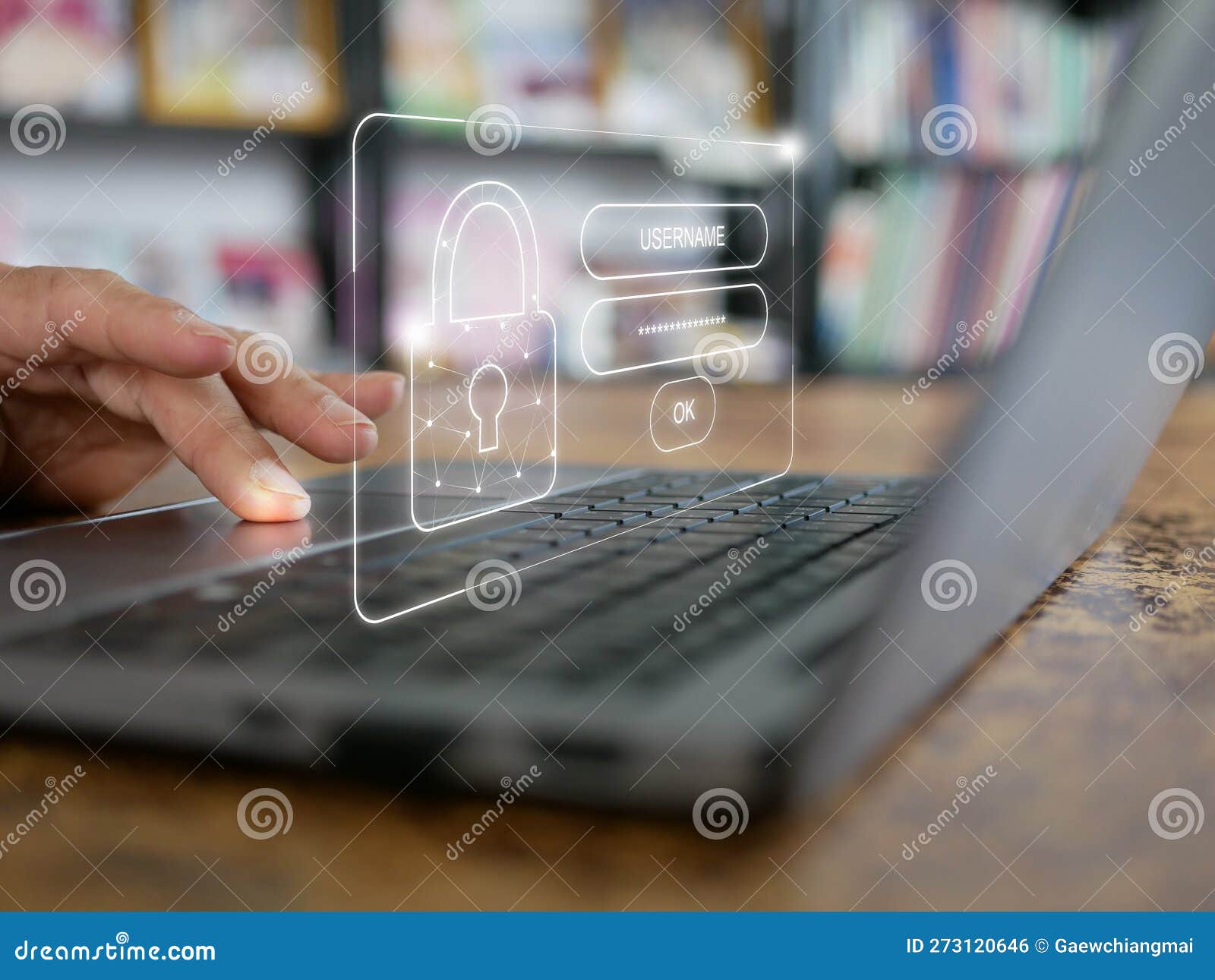 Login and Password, a Man Using a Password To Log in To His Account ...