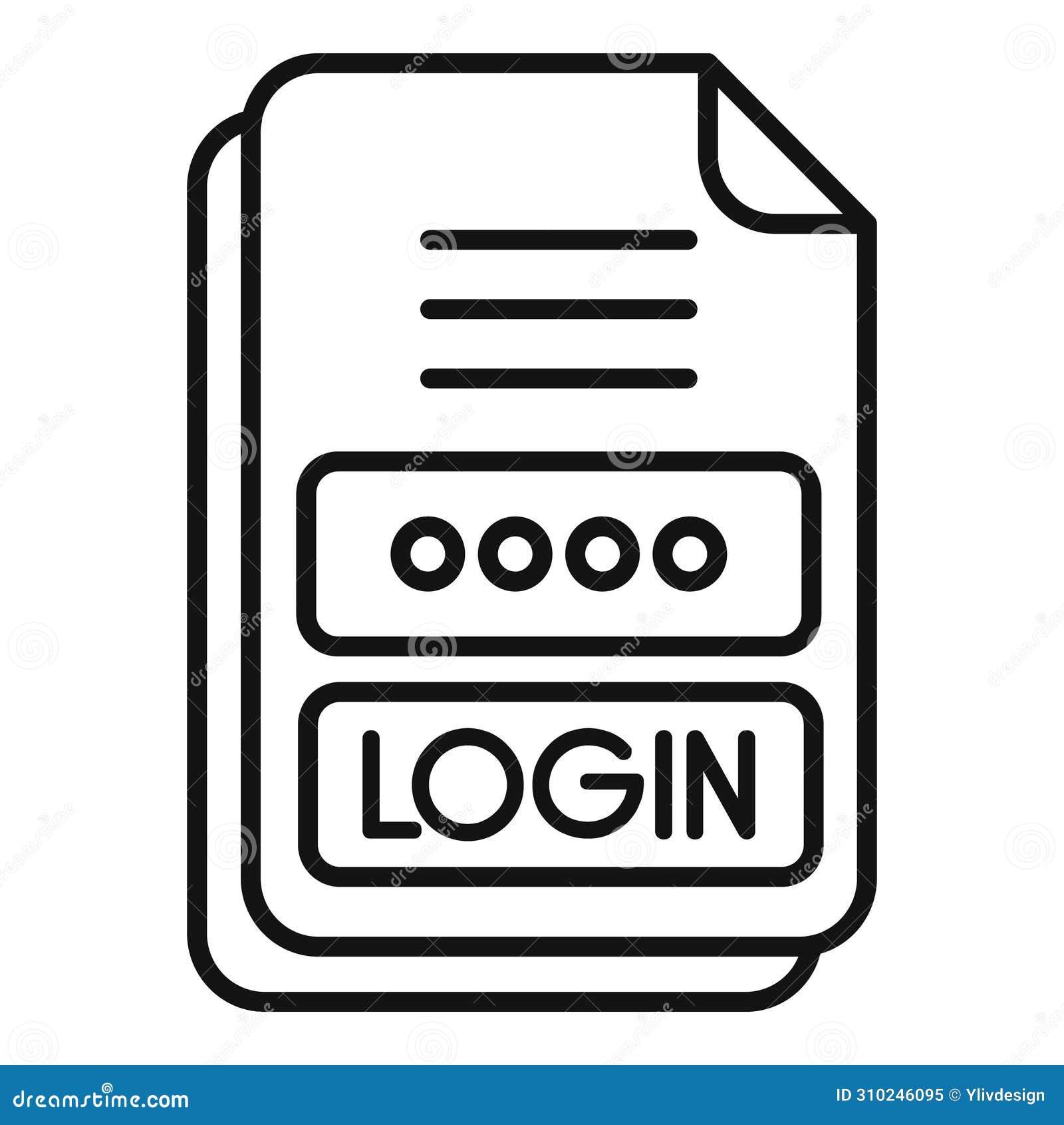 Login Password Registration Icon Outline Vector. Internet Number Form ...