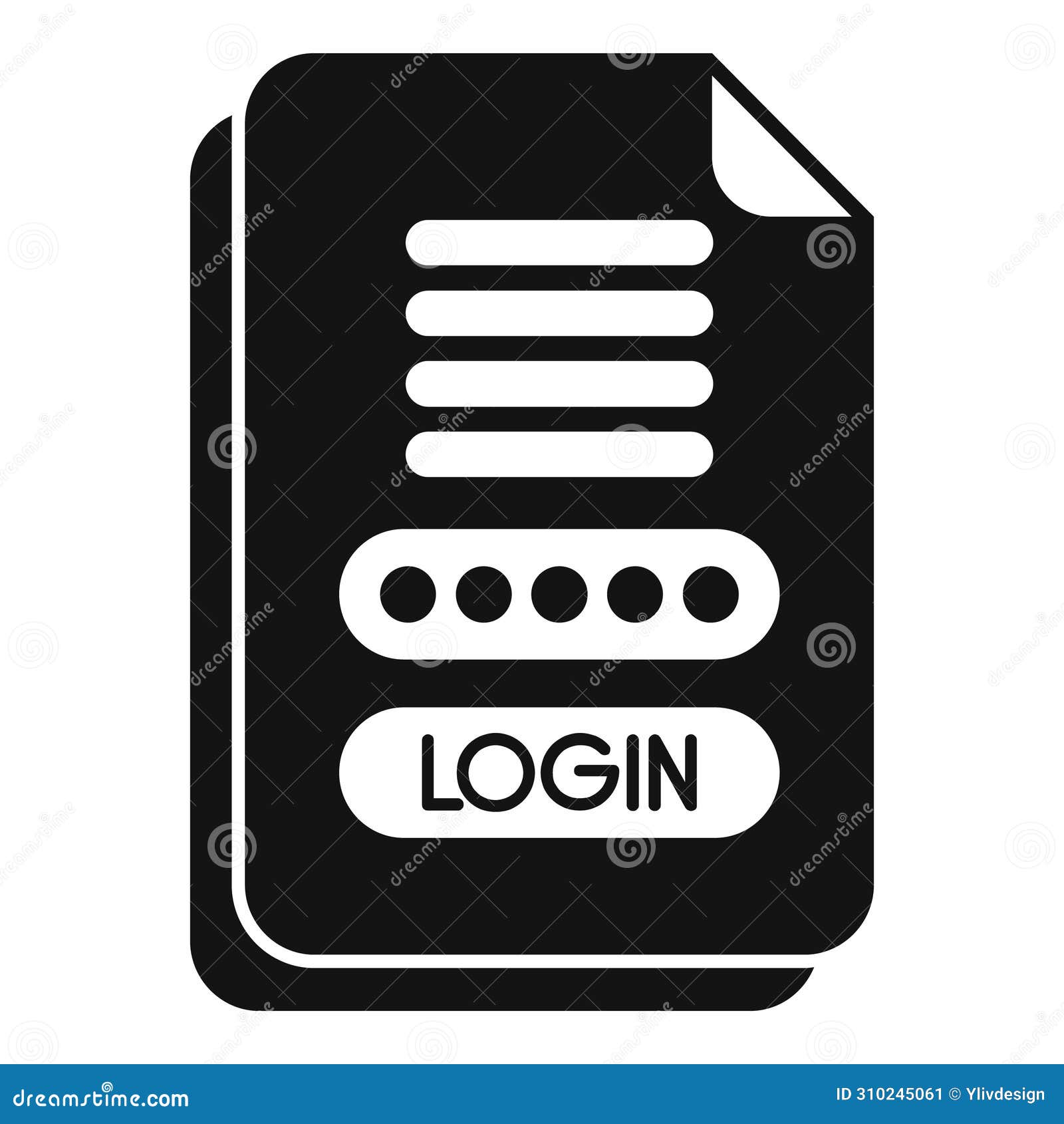 Login Password Registration Icon Simple Vector. Internet Number Form ...
