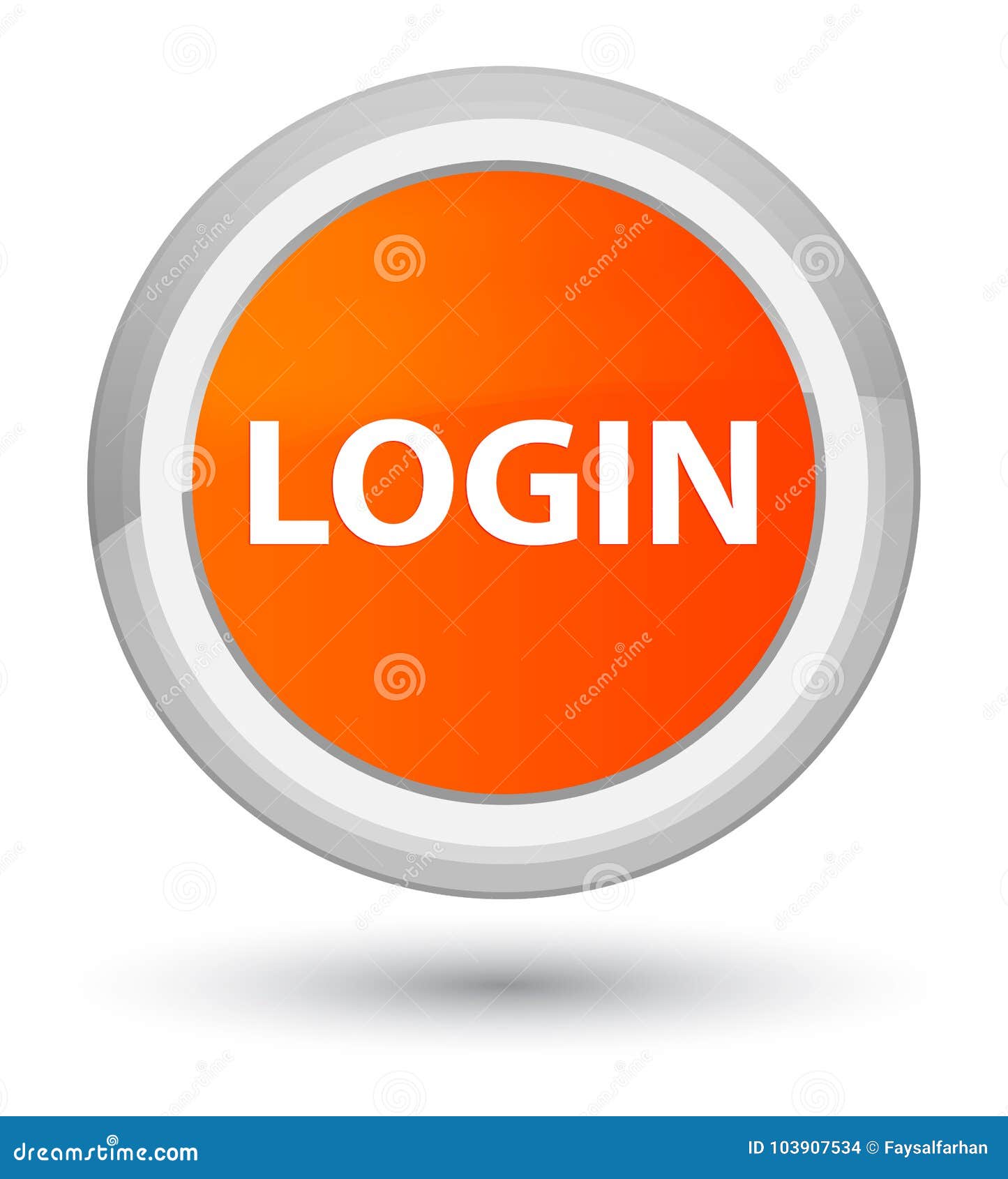 Login Prime Orange Round Button Stock Illustration - Illustration of ...