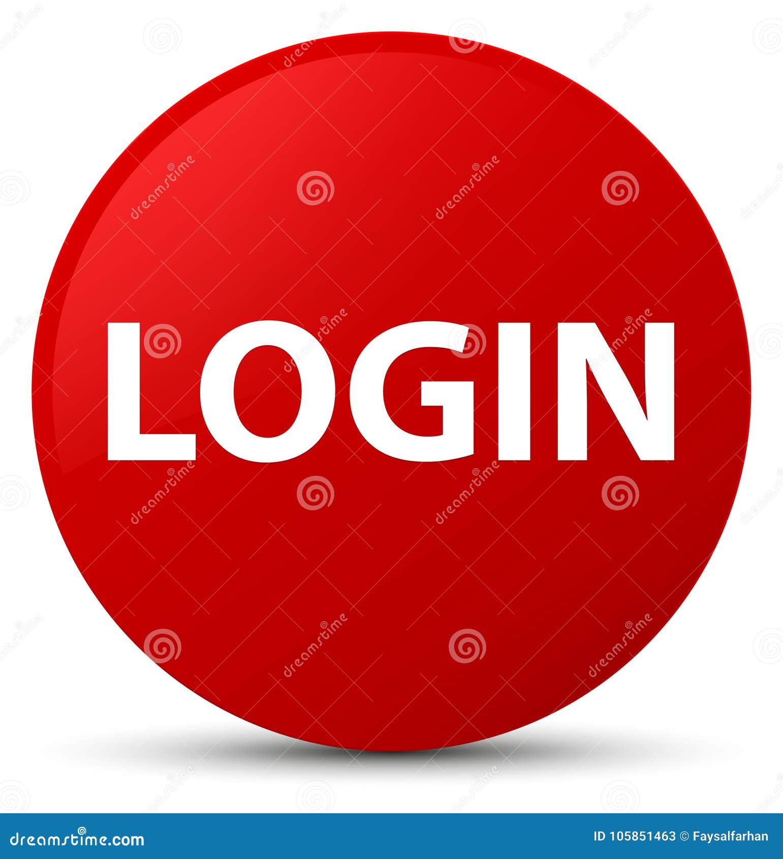 Login red round button stock illustration. Illustration of sign - 105851463