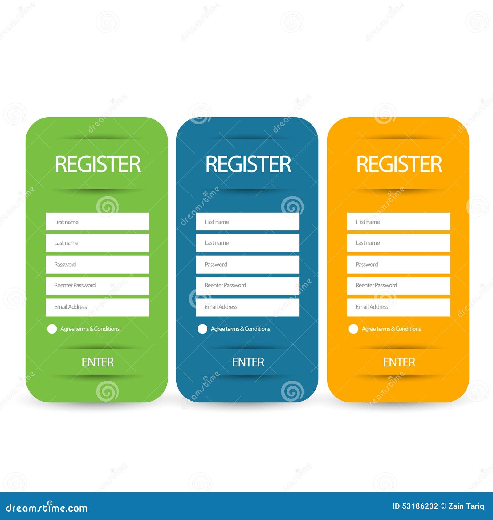 Login and register box stock illustration. Illustration of button ...