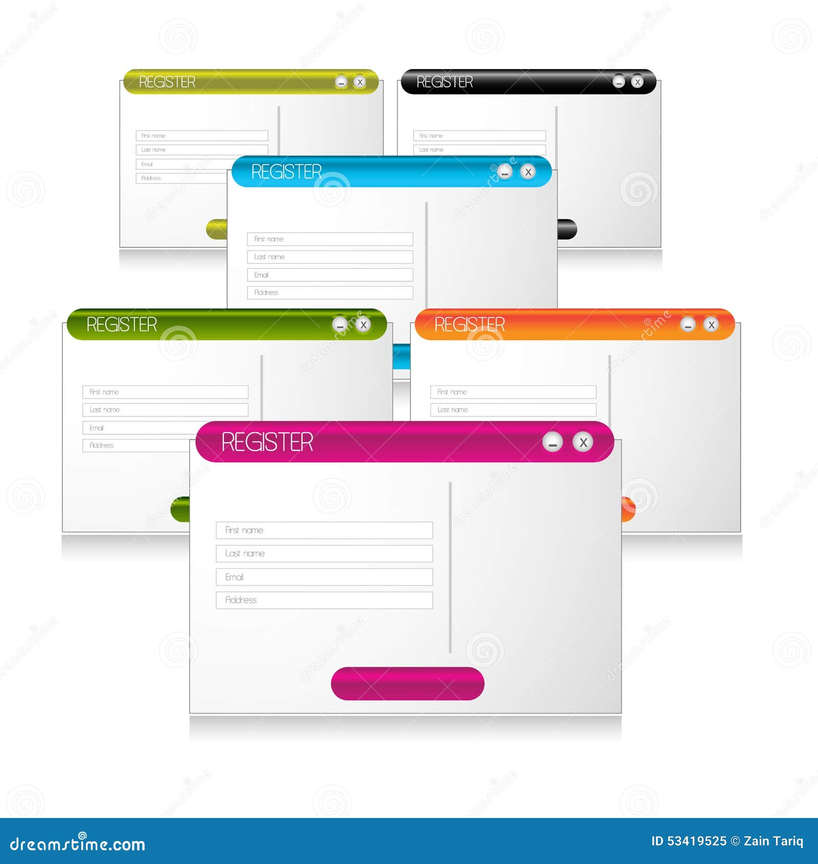Login and register box stock vector. Illustration of application - 53419525