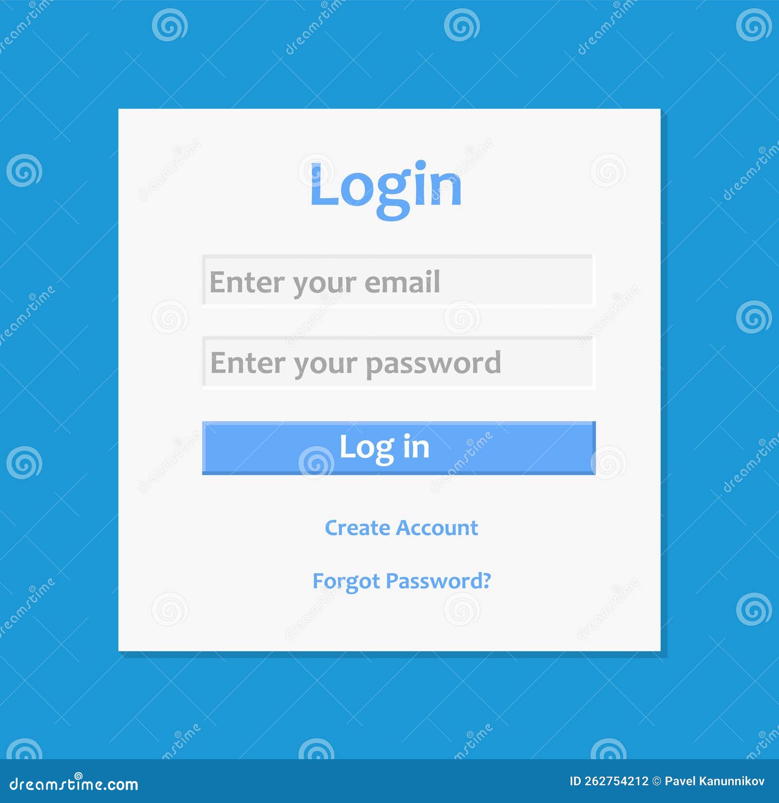 Login and Register Form with Blue Theme for Desktop Application or ...