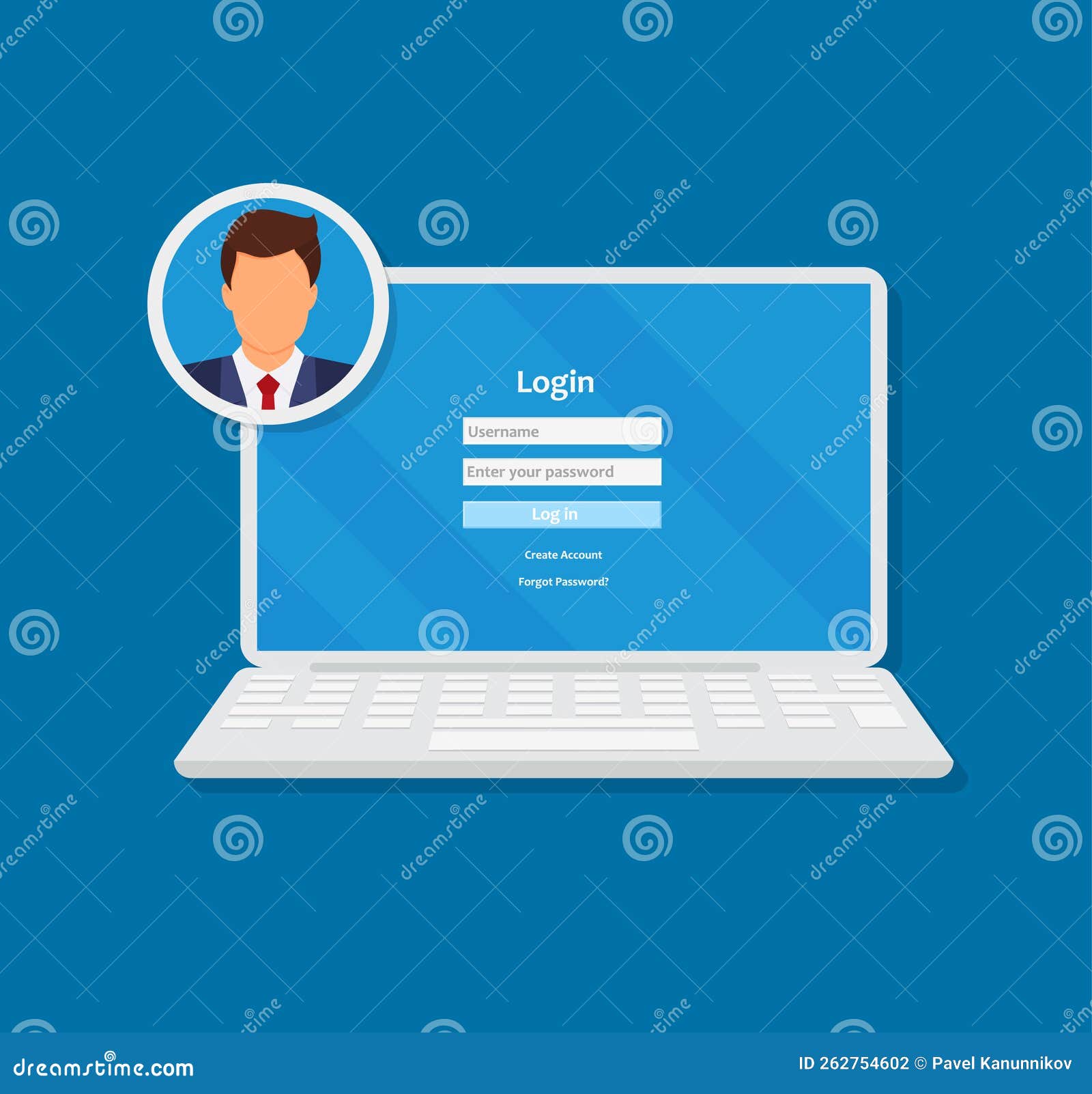 Login and Register Form with Blue Theme for Desktop Application or ...