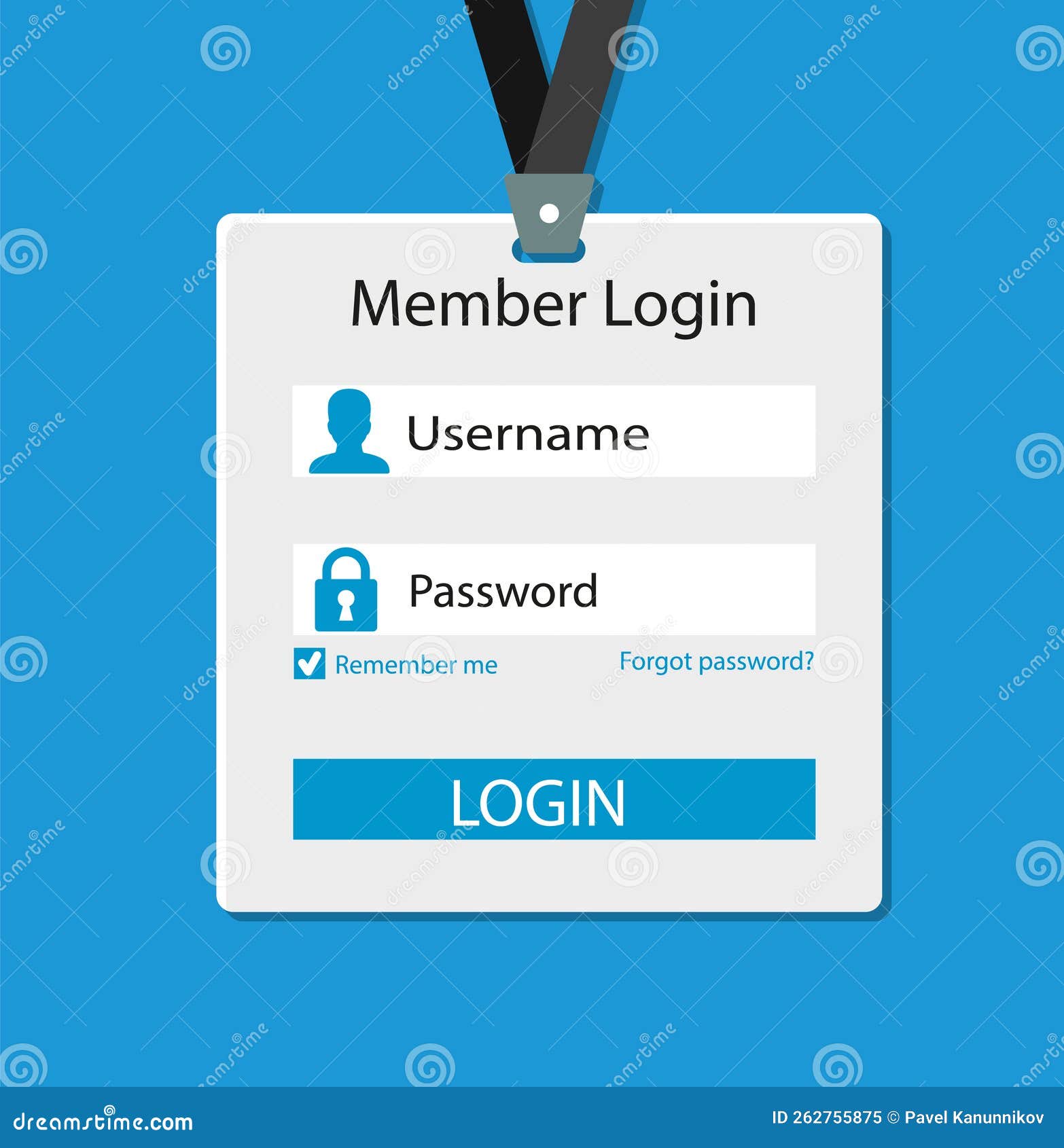 Login and Register Form with Blue Theme for Desktop Application or ...