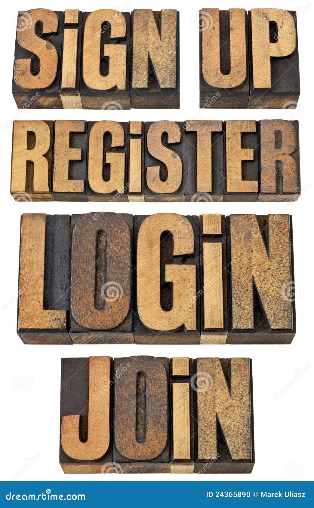 Login, Register, Join, Sign Up Stock Photo - Image of network, wood ...