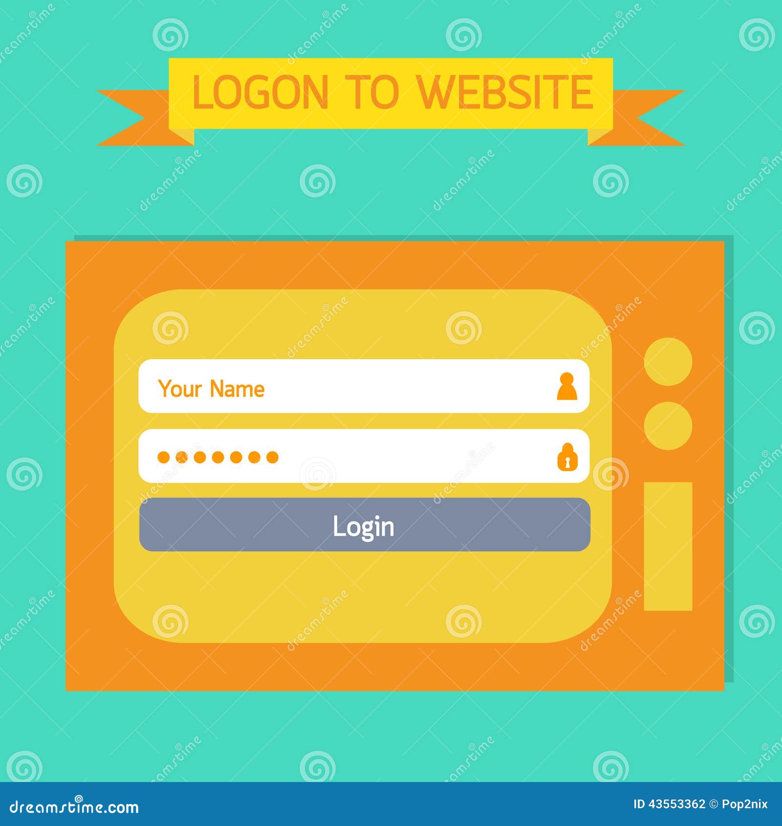 Login Retro Stijl Van Malplaatjetv Vector Illustratie - Illustration of ...